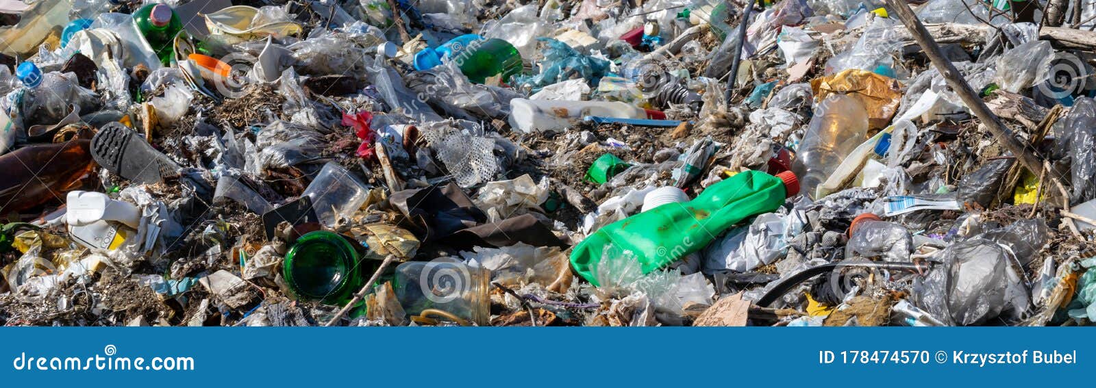 Municipal Garbage Dump in Landfill. Environmental Pollution Stock Photo ...