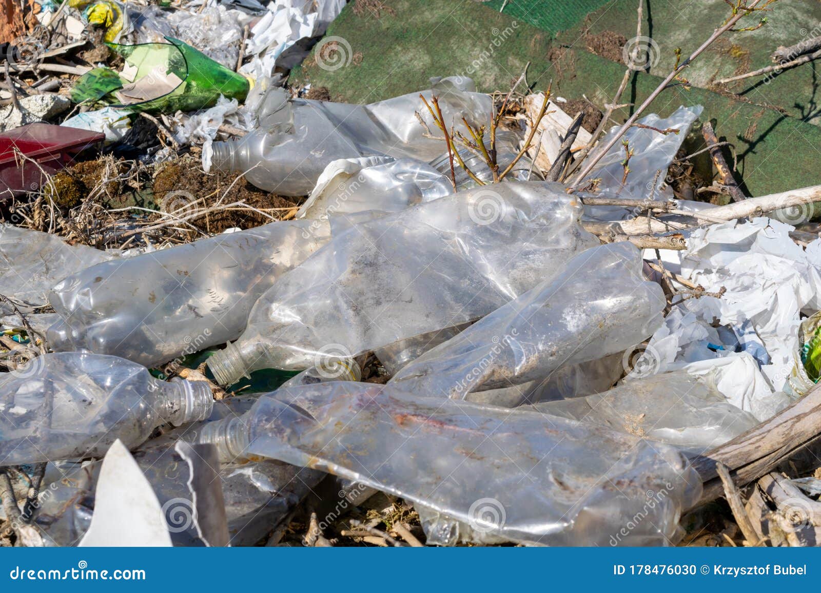 Municipal Garbage Dump in Landfill. Environmental Pollution Stock Photo ...
