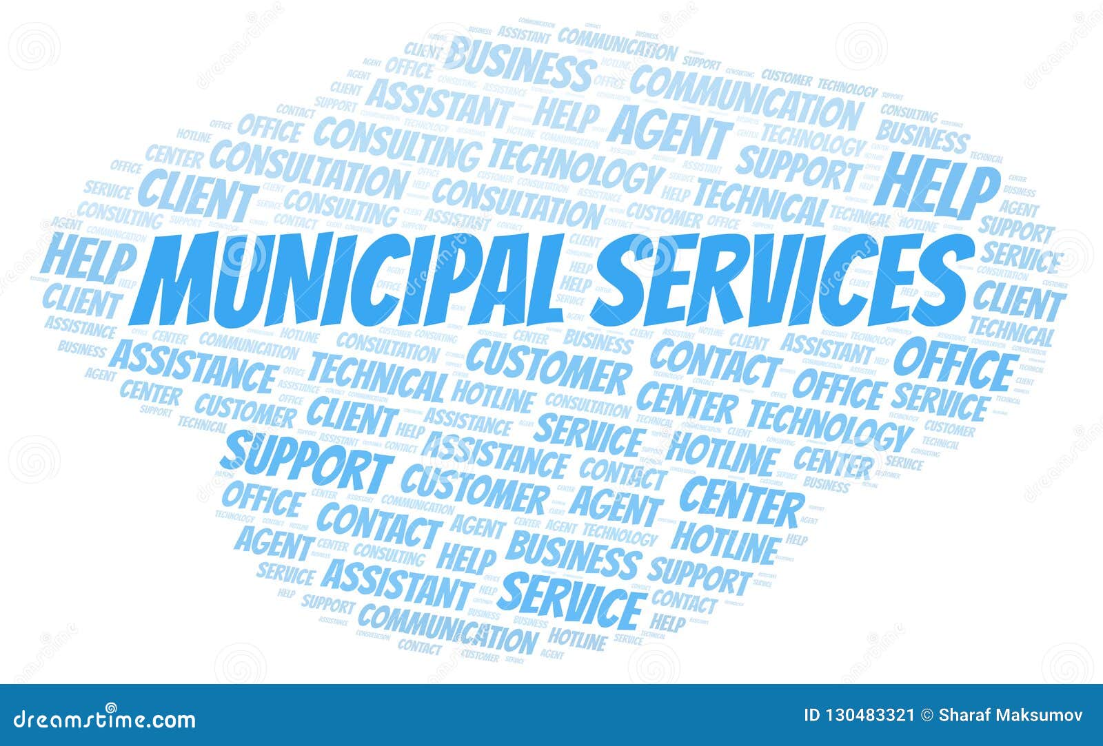 Municipal Services Word Cloud. Stock Illustration - Illustration of ...