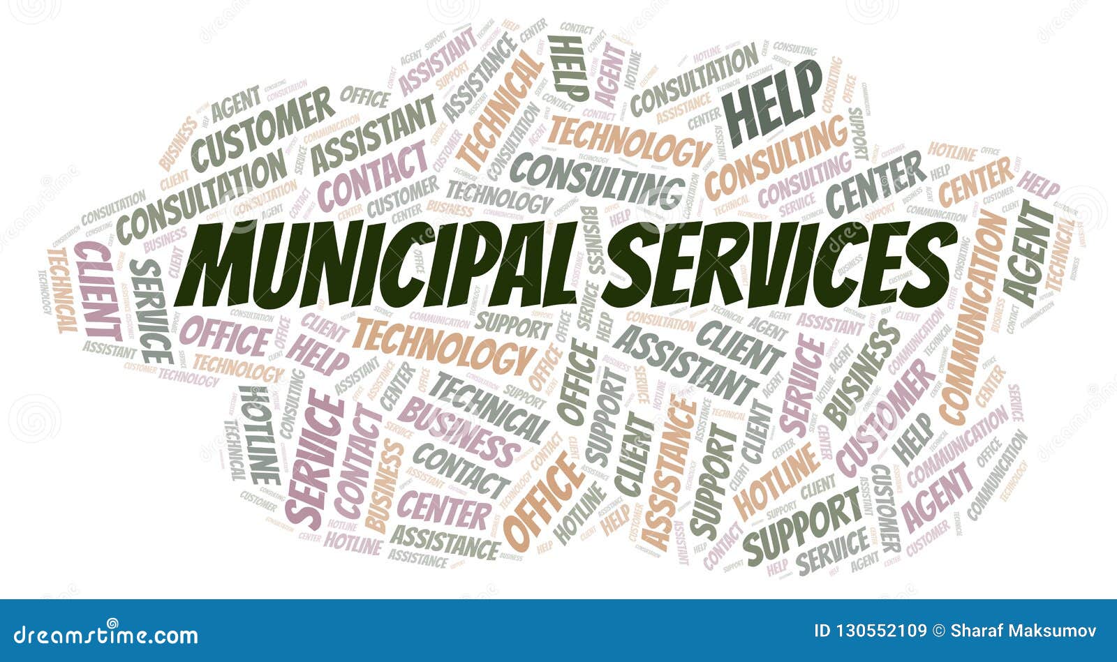 Municipal Services Word Cloud. Stock Illustration - Illustration of ...