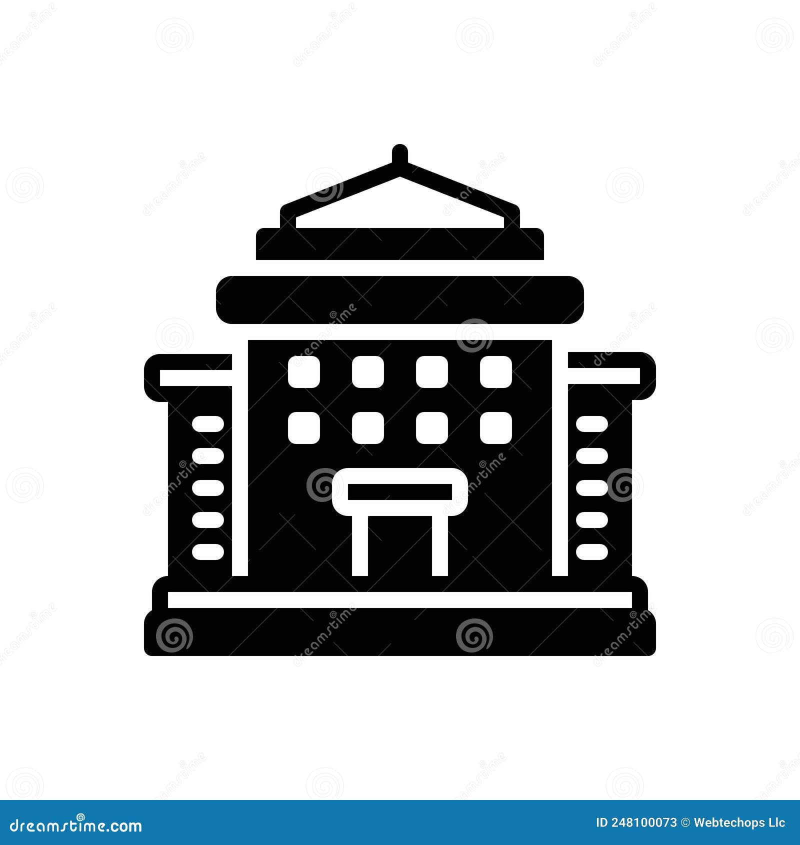 Black Solid Icon for Municipality, Borough and Community Stock Vector ...