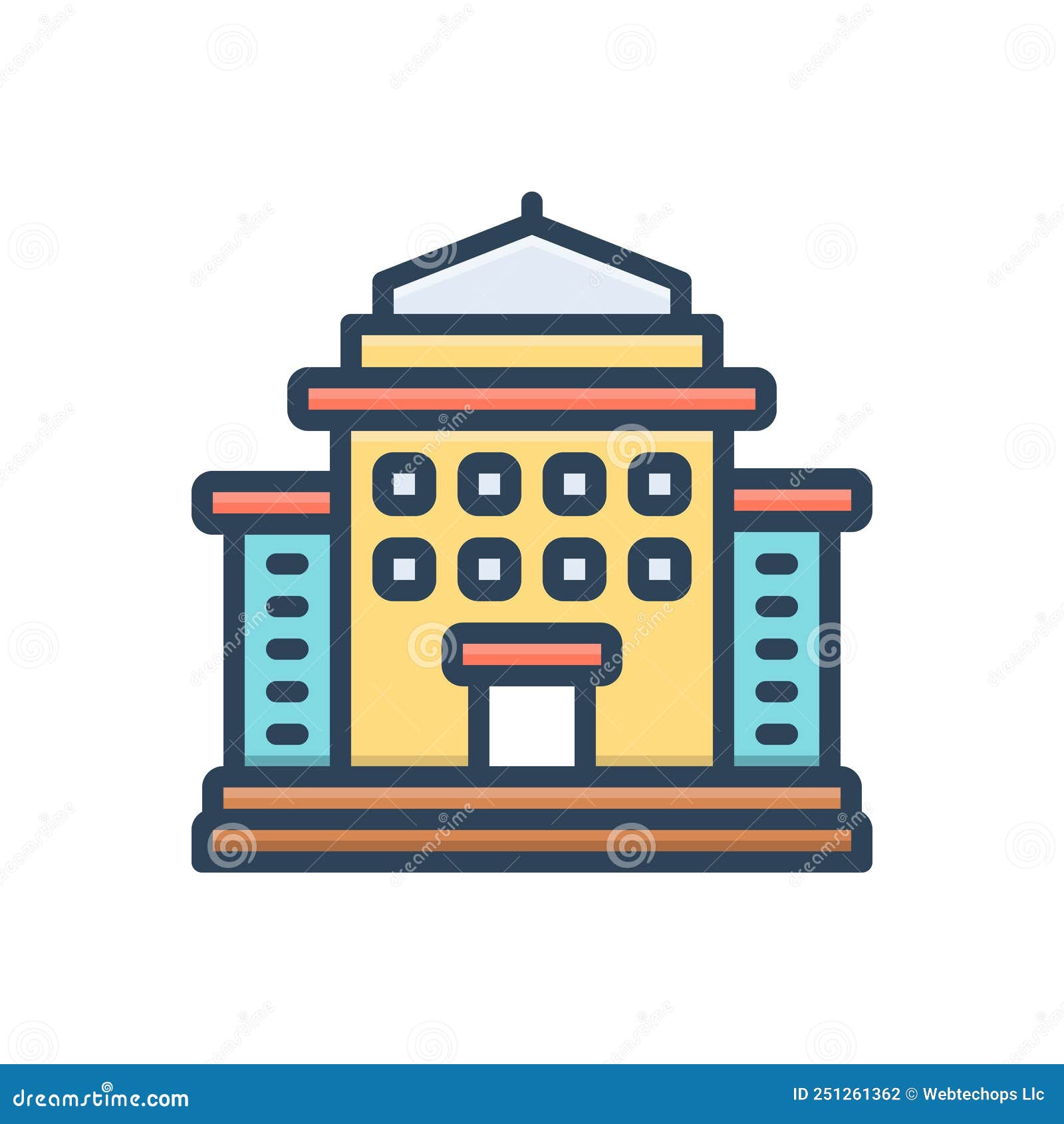 Color Illustration Icon for Municipality, Borough and Community Stock ...