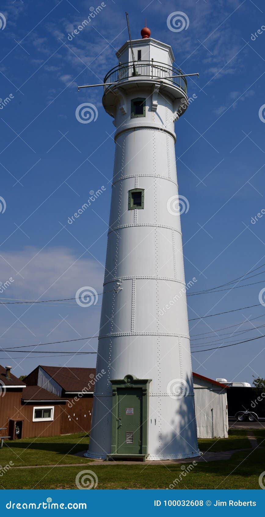 Munising Front Range Light editorial stock photo. Image of located ...