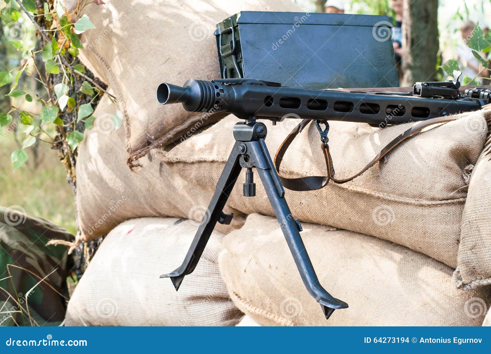 Munizioni E Parti Della Mitragliatrice Fotografia Stock - Immagine di ...