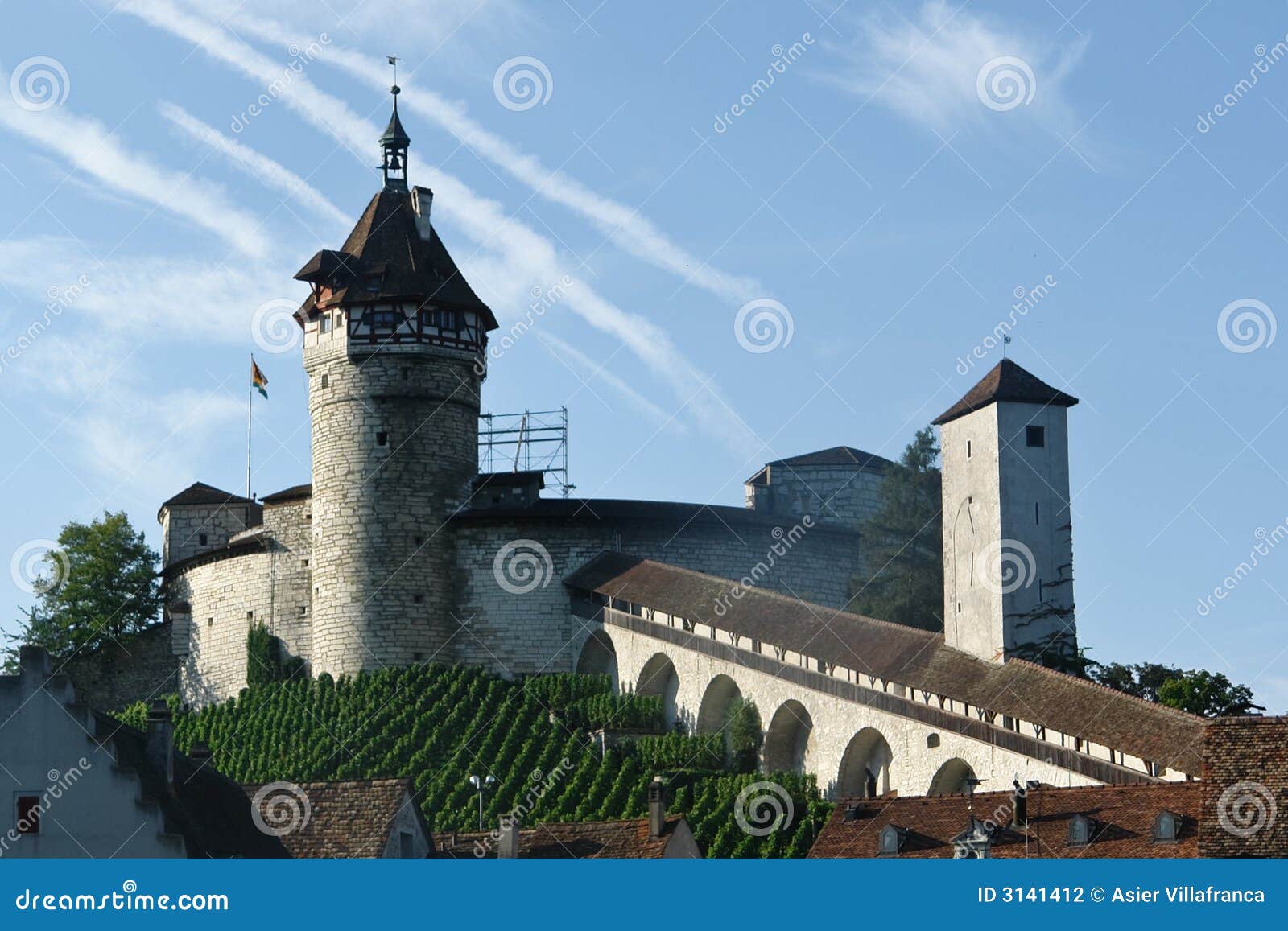 The Munot stock photo. Image of rhin, switzerland, munot - 3141412