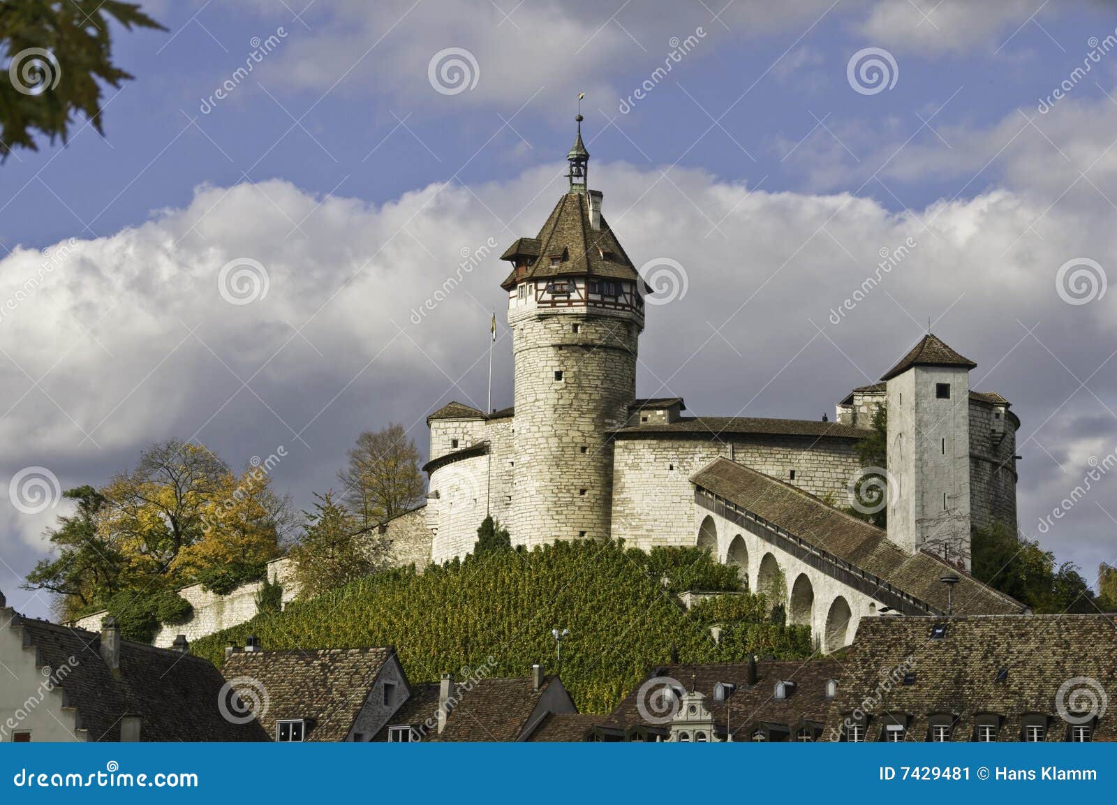 Munot Castle stock image. Image of structure, swiss, schaffhausen - 7429481