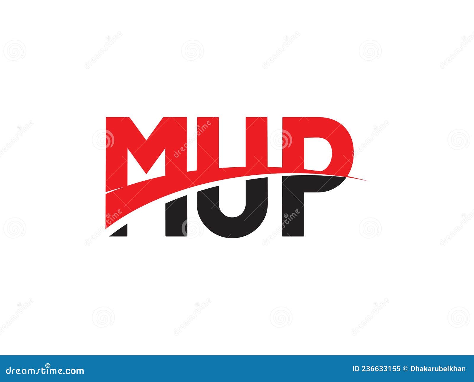 MUP Letter Initial Logo Design Vector Illustration Stock Vector ...