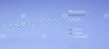Mupirocin Molecule, Molecular Structures, Antibacterials, 3d Model ...