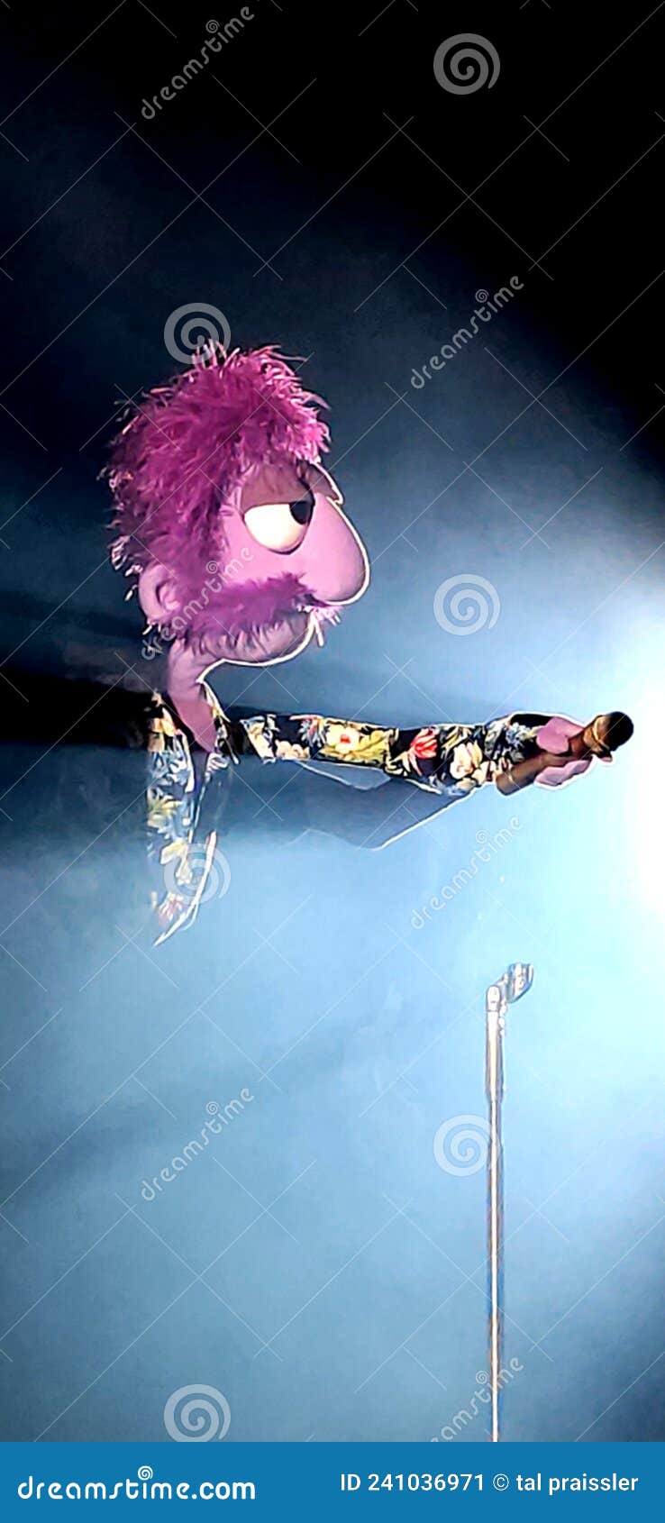 Muppet rock band singer stock image. Image of blue, singer - 241036971