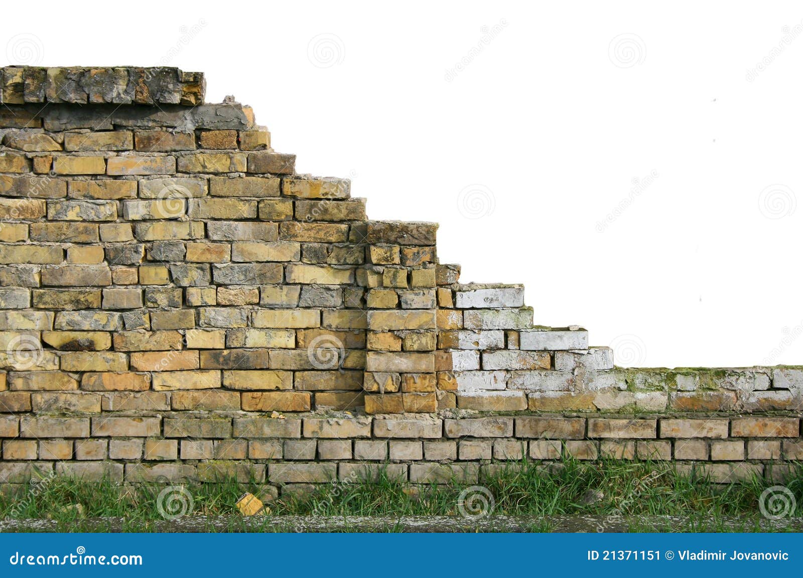 Mur cassé image stock. Image du cassé, fissure, destruction - 21371151