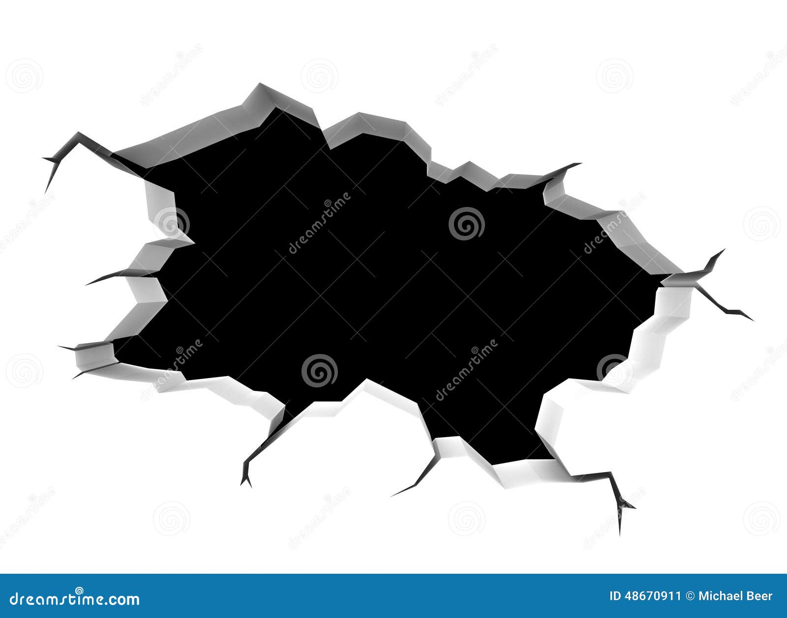 Mur cassé illustration stock. Illustration du fissures - 48670911