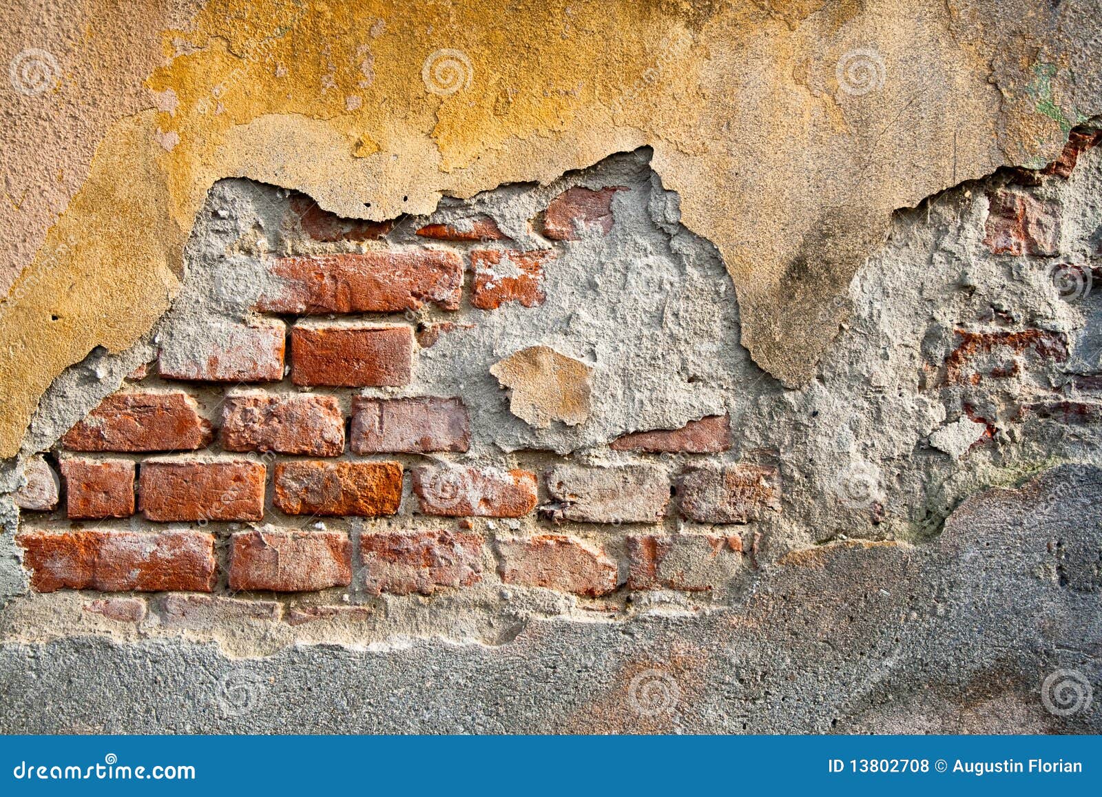 Mur de briques sale photo stock. Image du orange, toile - 13802708
