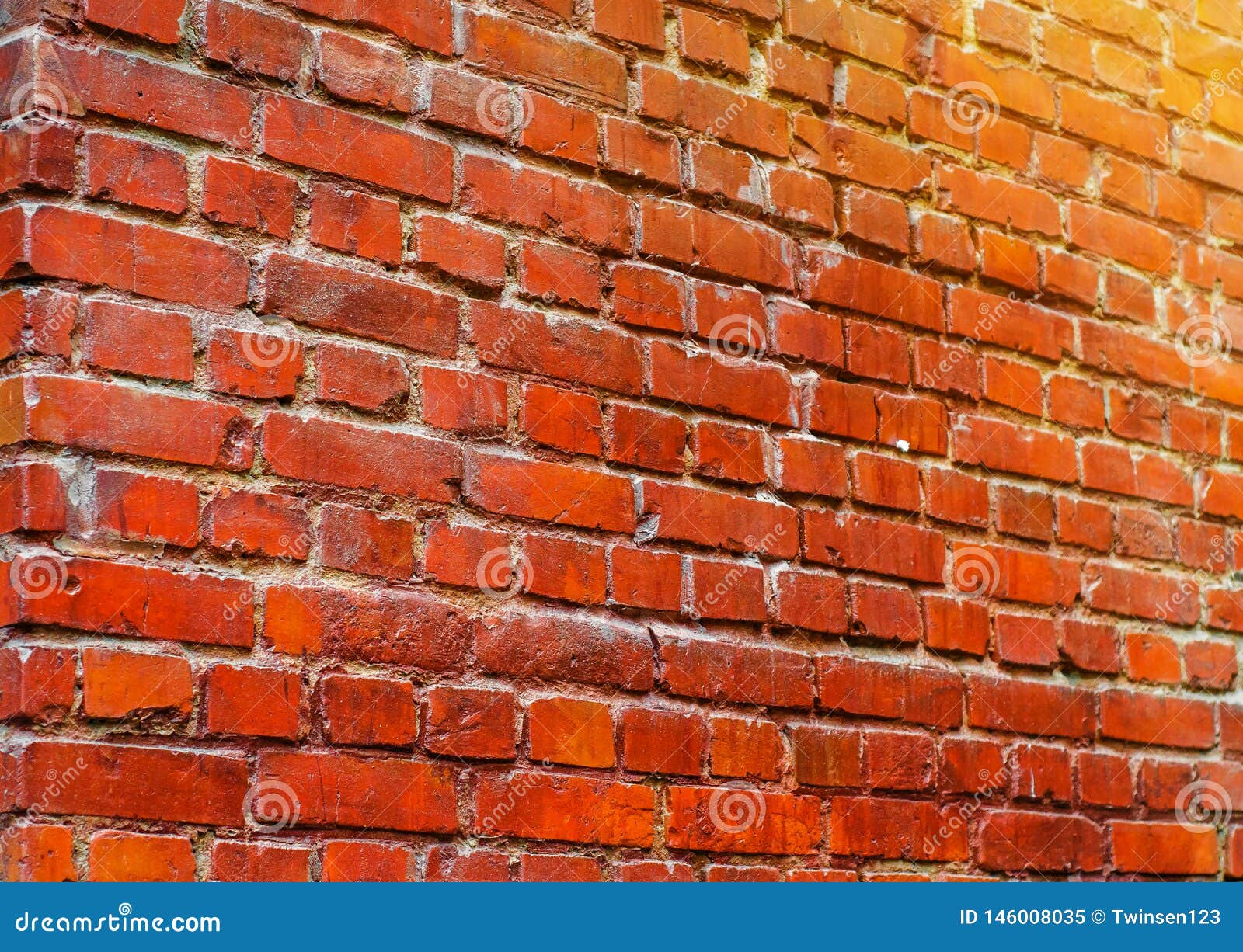 Mur De Briques De Vieilles Briques Rouges Image stock - Image du ...