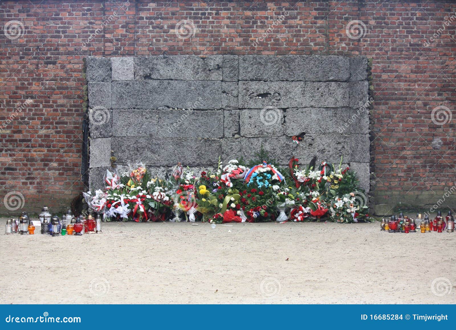 Mur de la mort Auschwitz image stock éditorial. Image of mort - 16685284