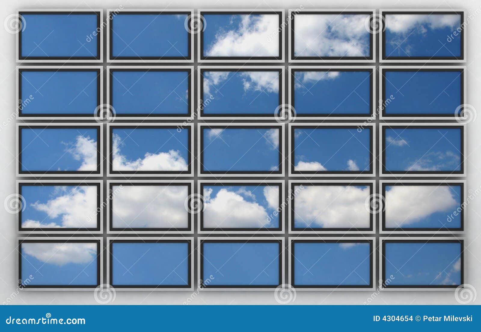 Mur du plasma TV illustration stock. Illustration du over - 4304654