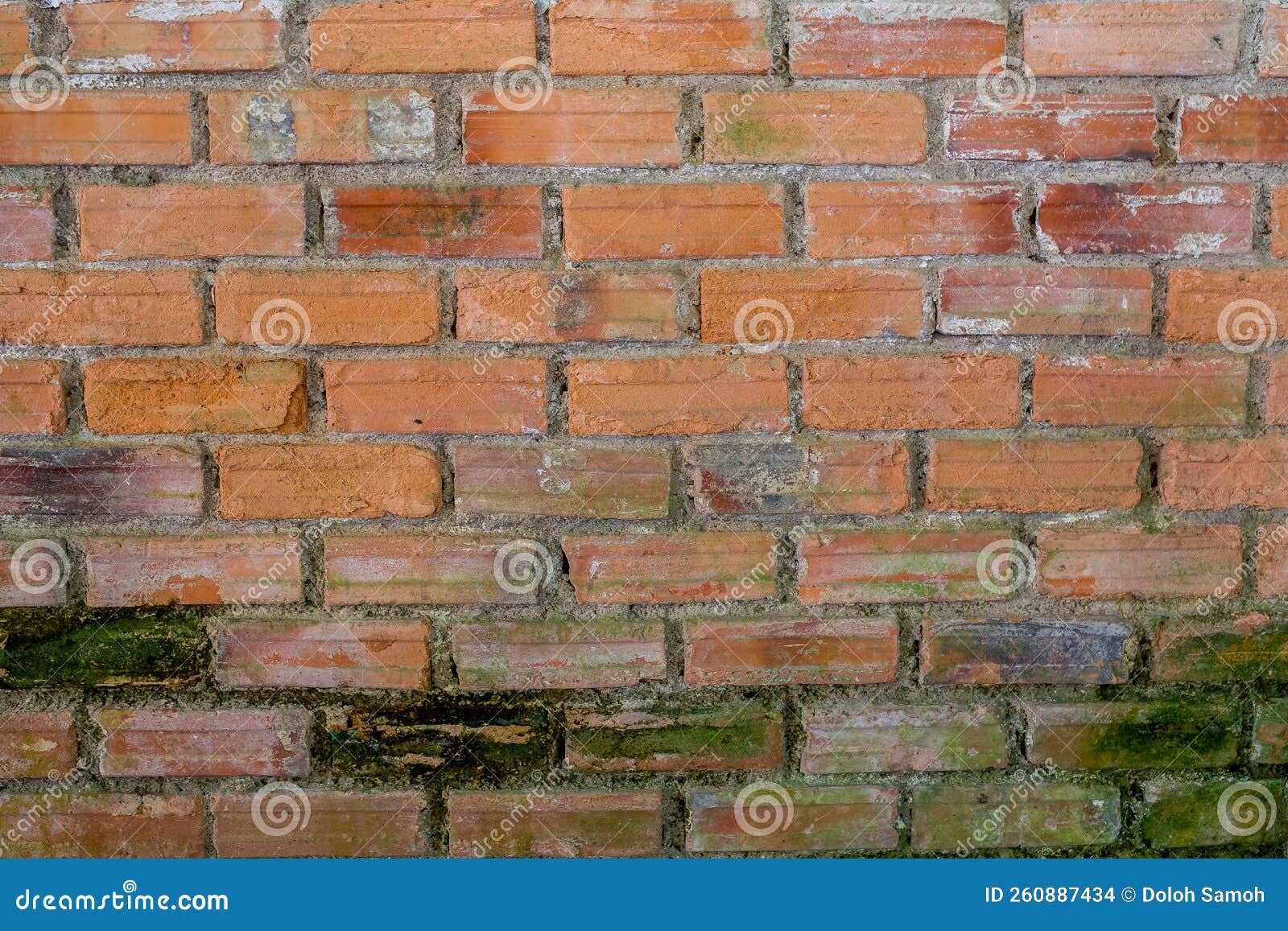 Mur en brique rouge photo stock. Image du bois, brique - 260887434