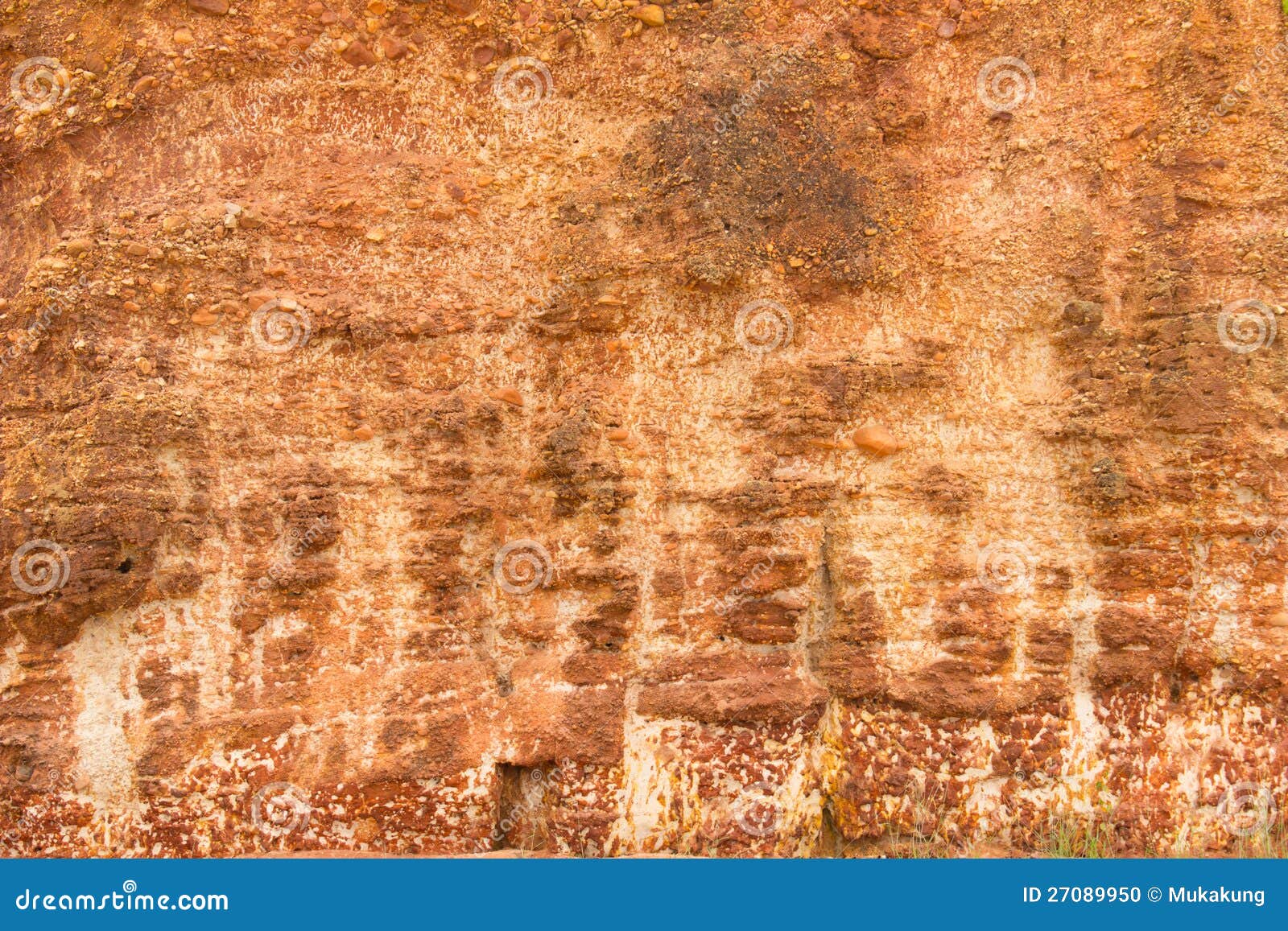 Mur en pierre rouge photo stock. Image du détail, type - 27089950