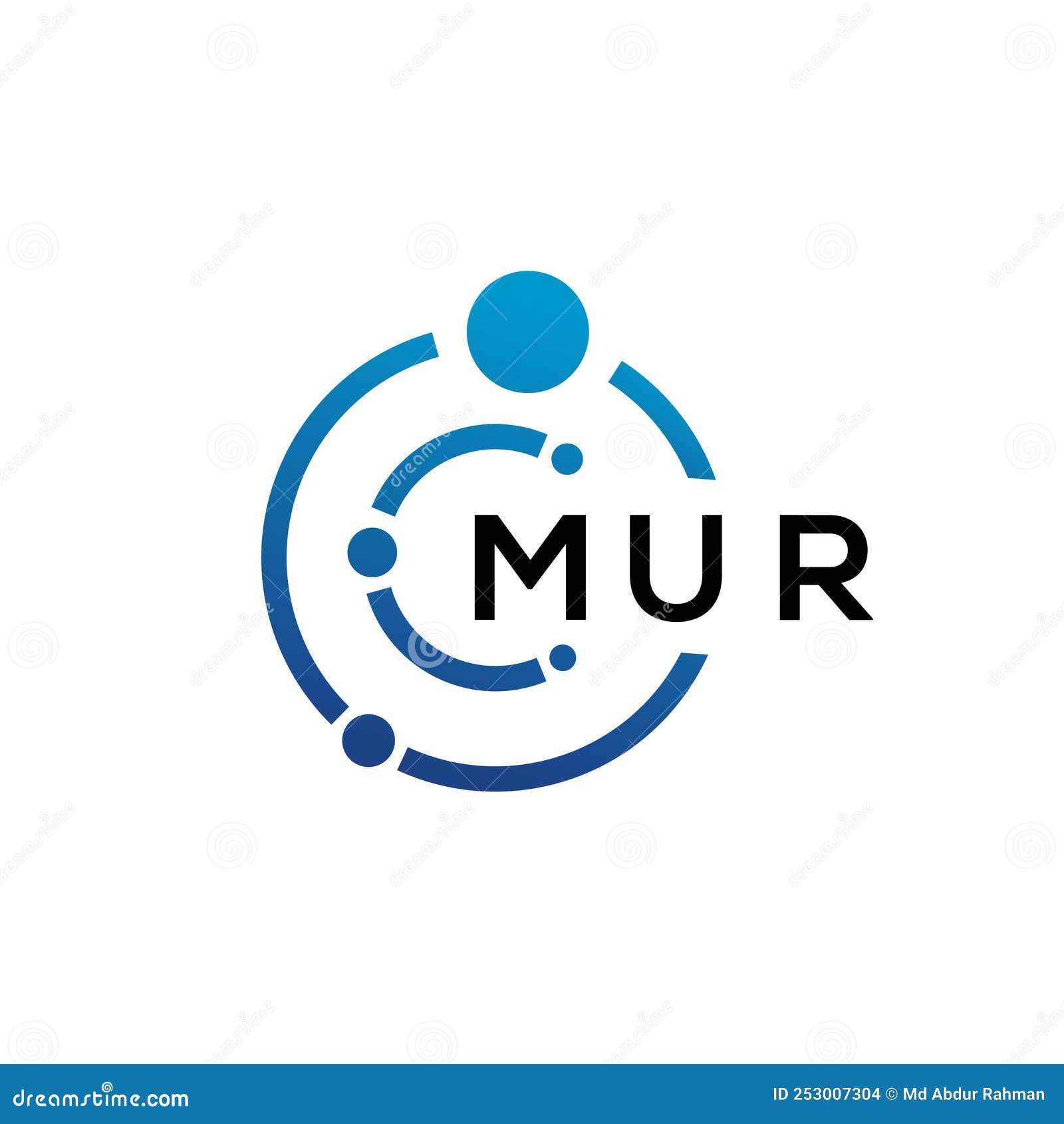 MUR Letter Technology Logo Design on White Background. MUR Creative ...