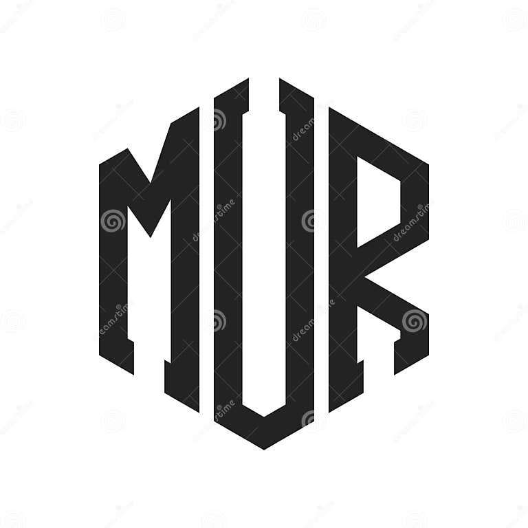 MUR Logo Design. Initial Letter MUR Monogram Logo Using Hexagon Shape ...