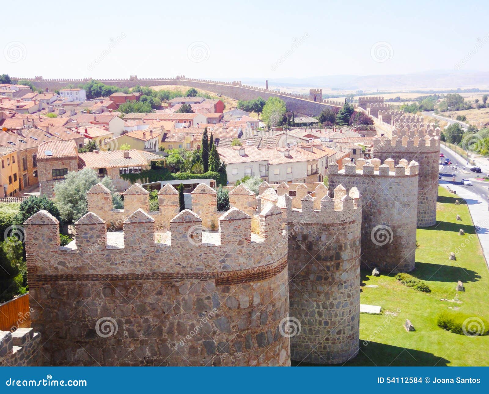 Mur Médiéval Espagne D'Avila Photo stock - Image du avec, panorama ...
