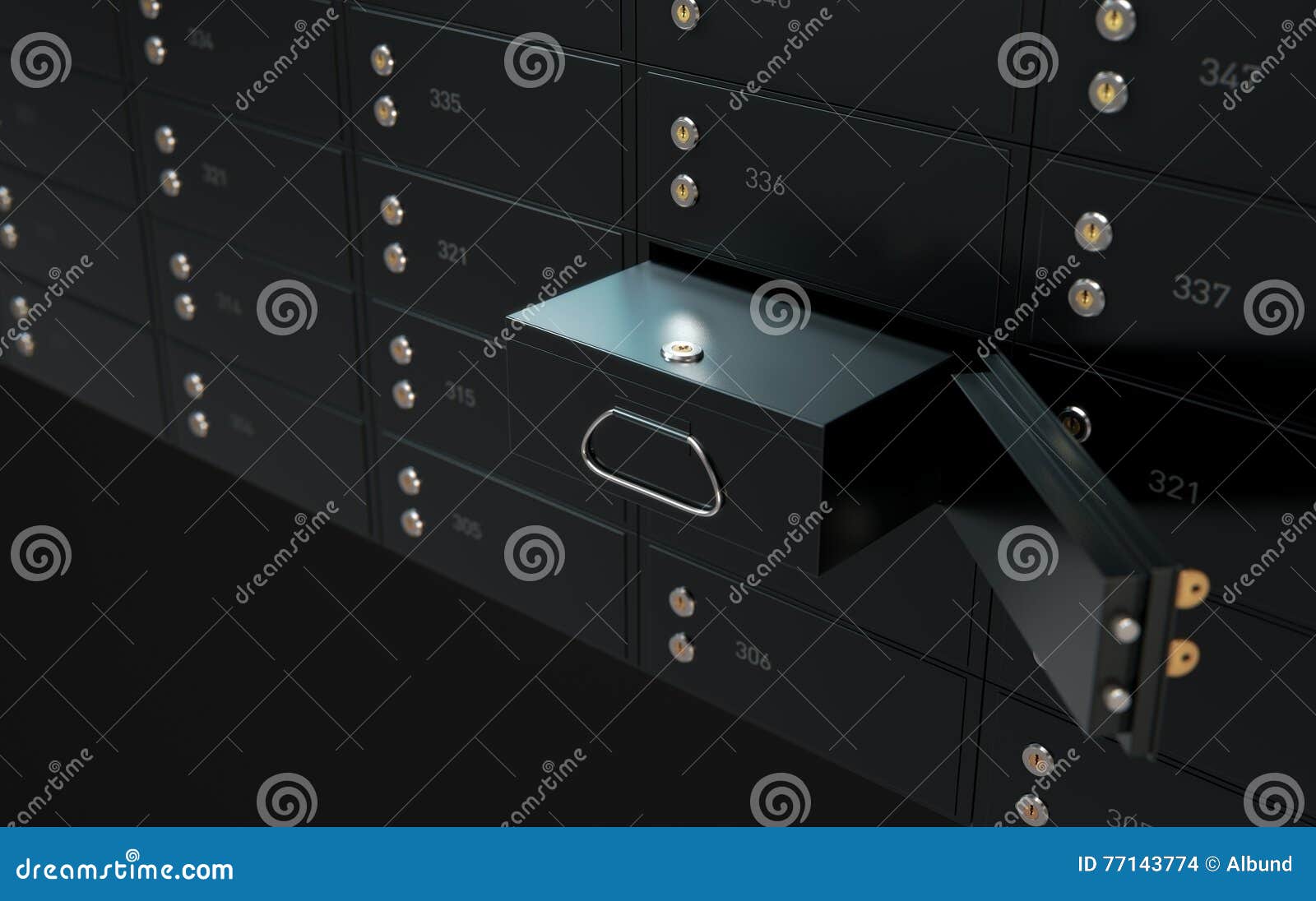 Mur Noir De Compartiment De Coffre-fort Illustration Stock ...