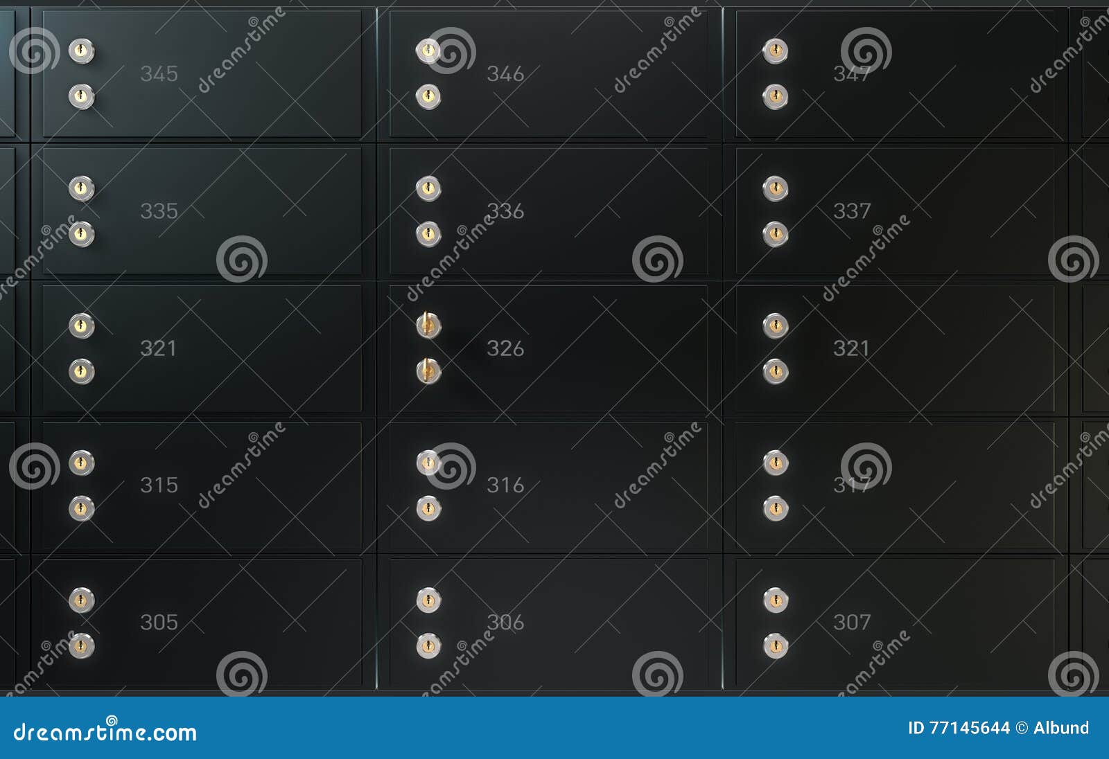 Mur Noir De Compartiment De Coffre-fort Illustration Stock ...