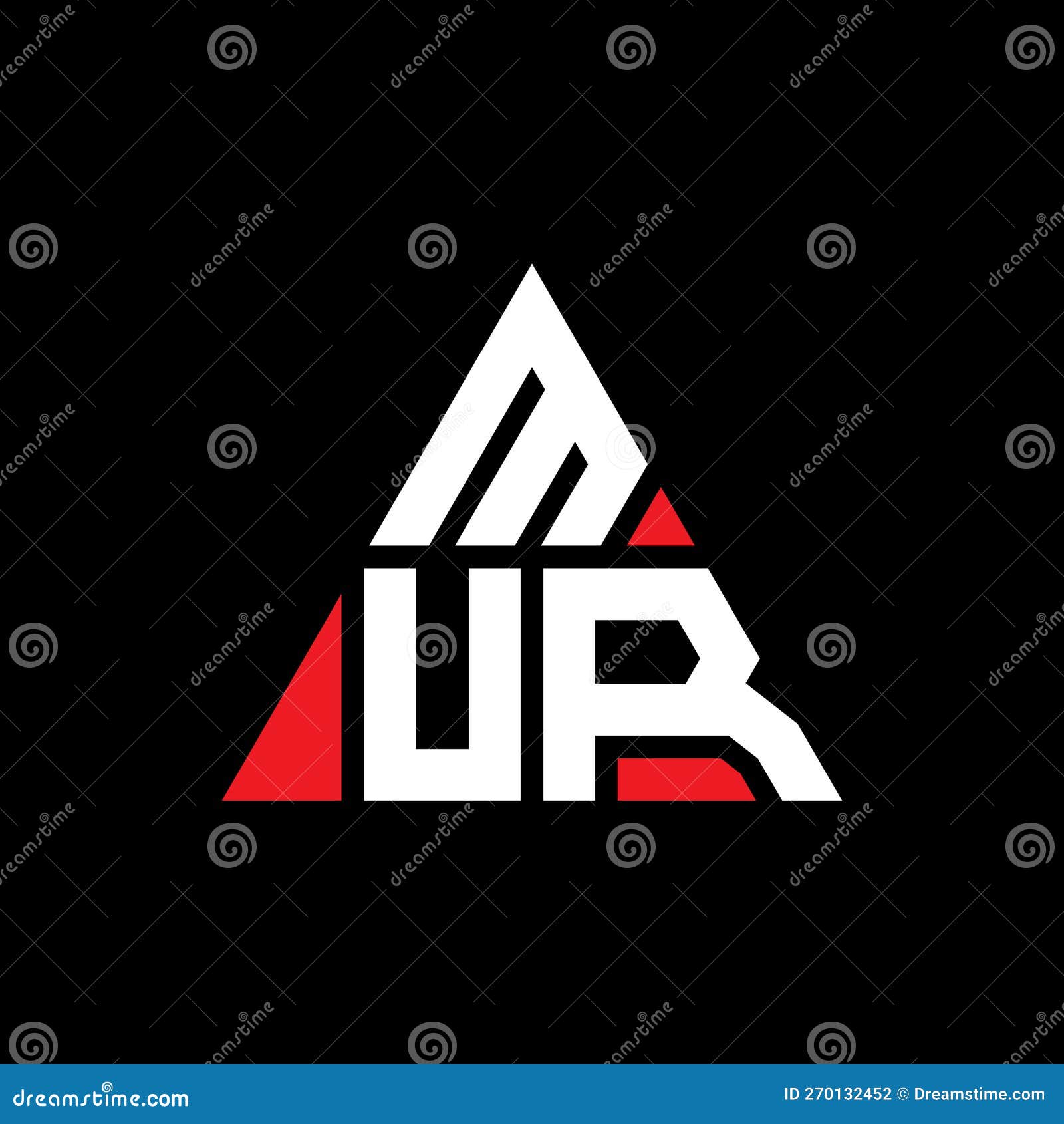 MUR Triangle Letter Logo Design With Triangle Shape. MUR Triangle Logo ...