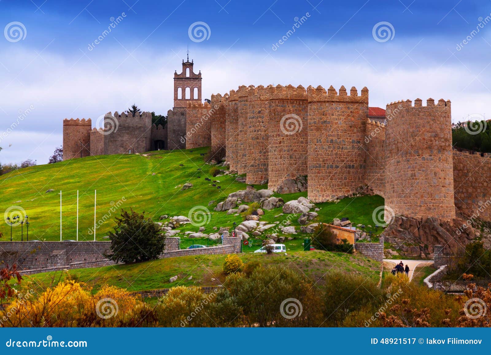 Mura Di Cinta Avila, Spagna Immagine Stock - Immagine di storia ...