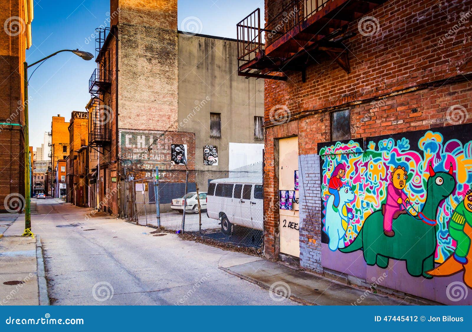 Mural in an Alley in Baltimore, Maryland. Editorial Photography - Image ...