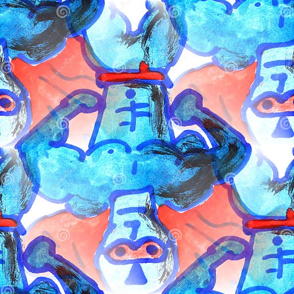 Mural Background Seamless Batman Pattern Texture Stock Illustration ...