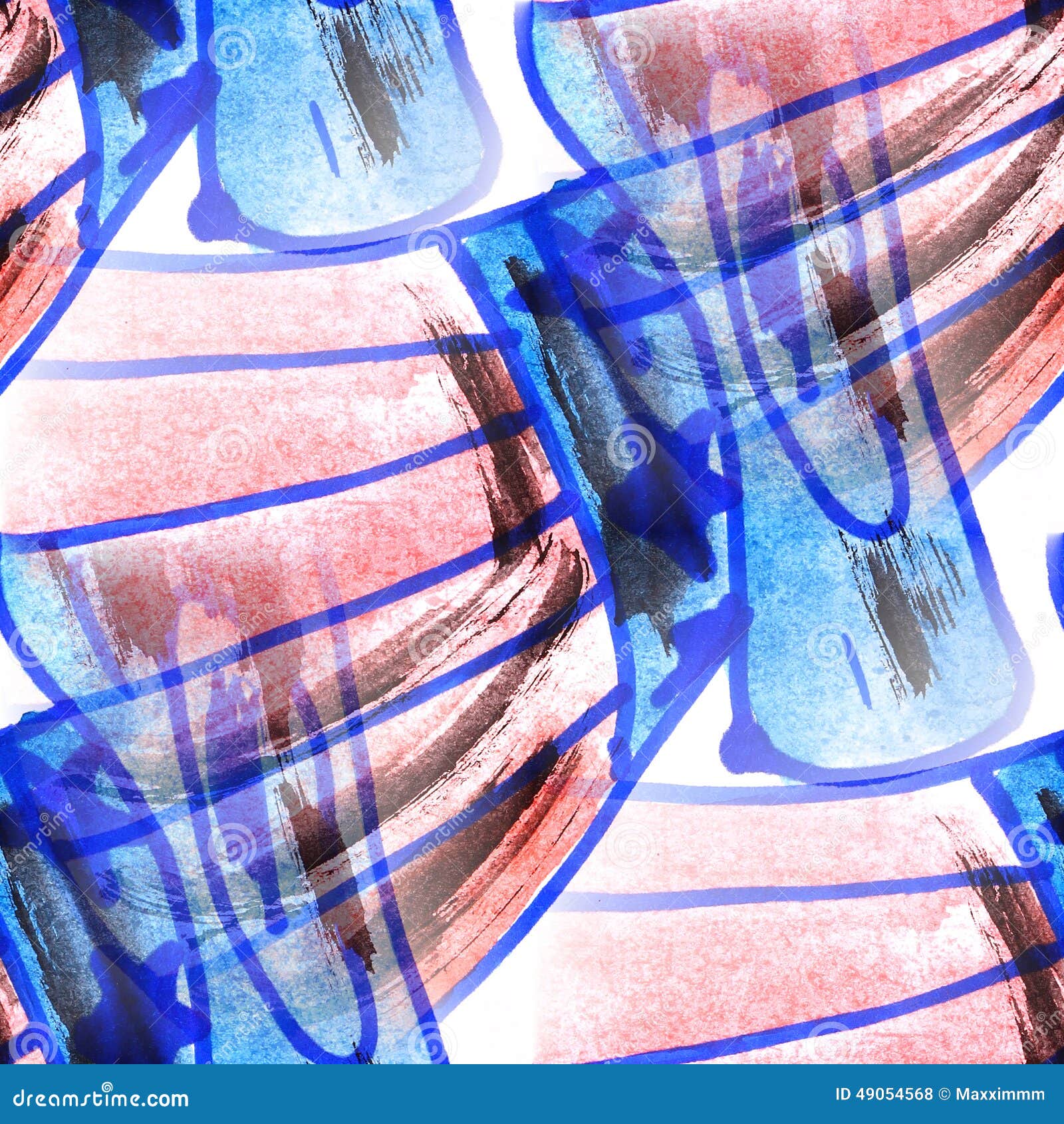 Mural Background Seamless Hat Pattern Texture Stock Illustration ...