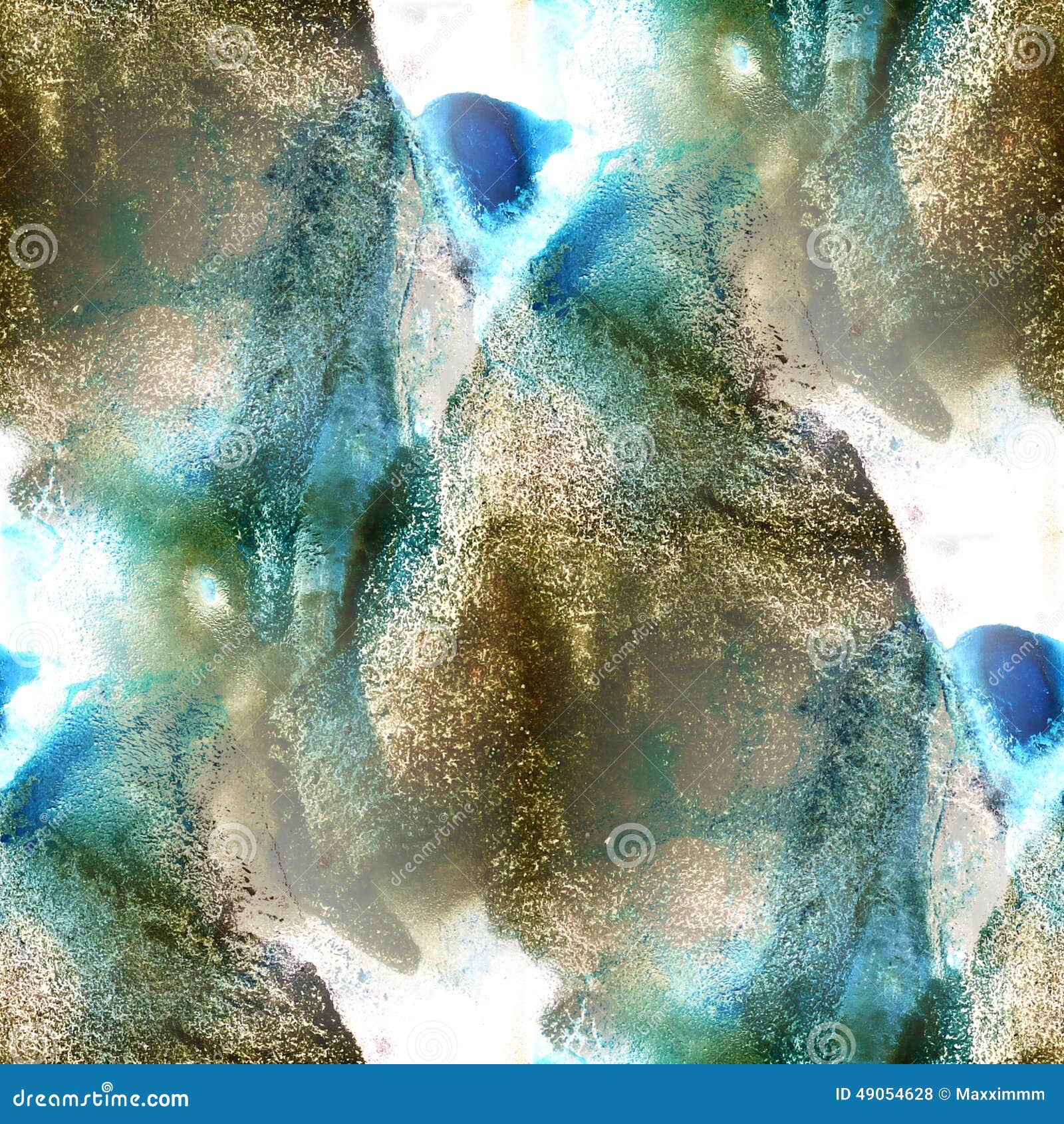 Mural Background Seamless Marsh, Blue Pattern Stock Illustration ...