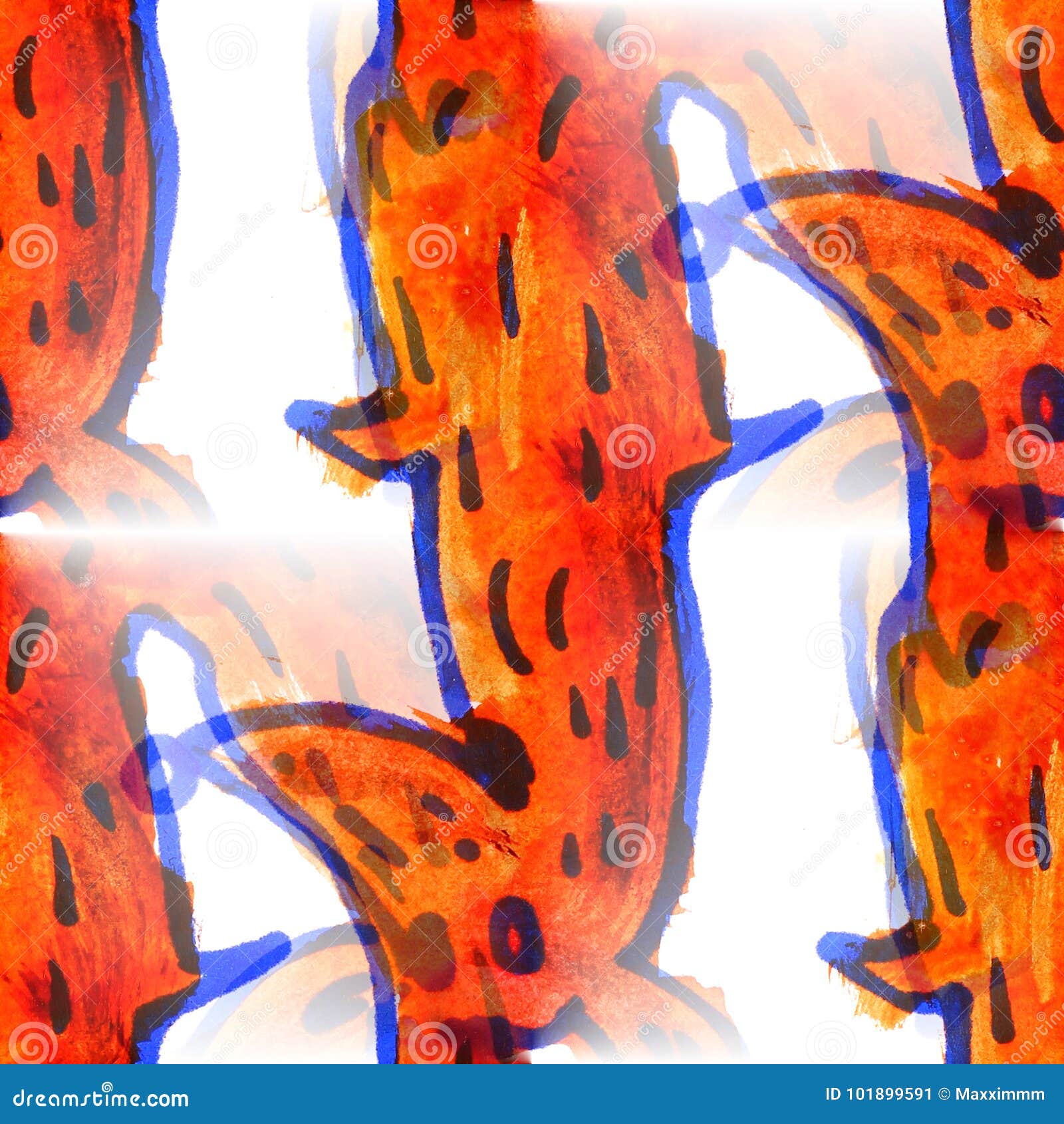 Mural Background Seamless Pattern Fox Background Texture Wallpa Stock ...