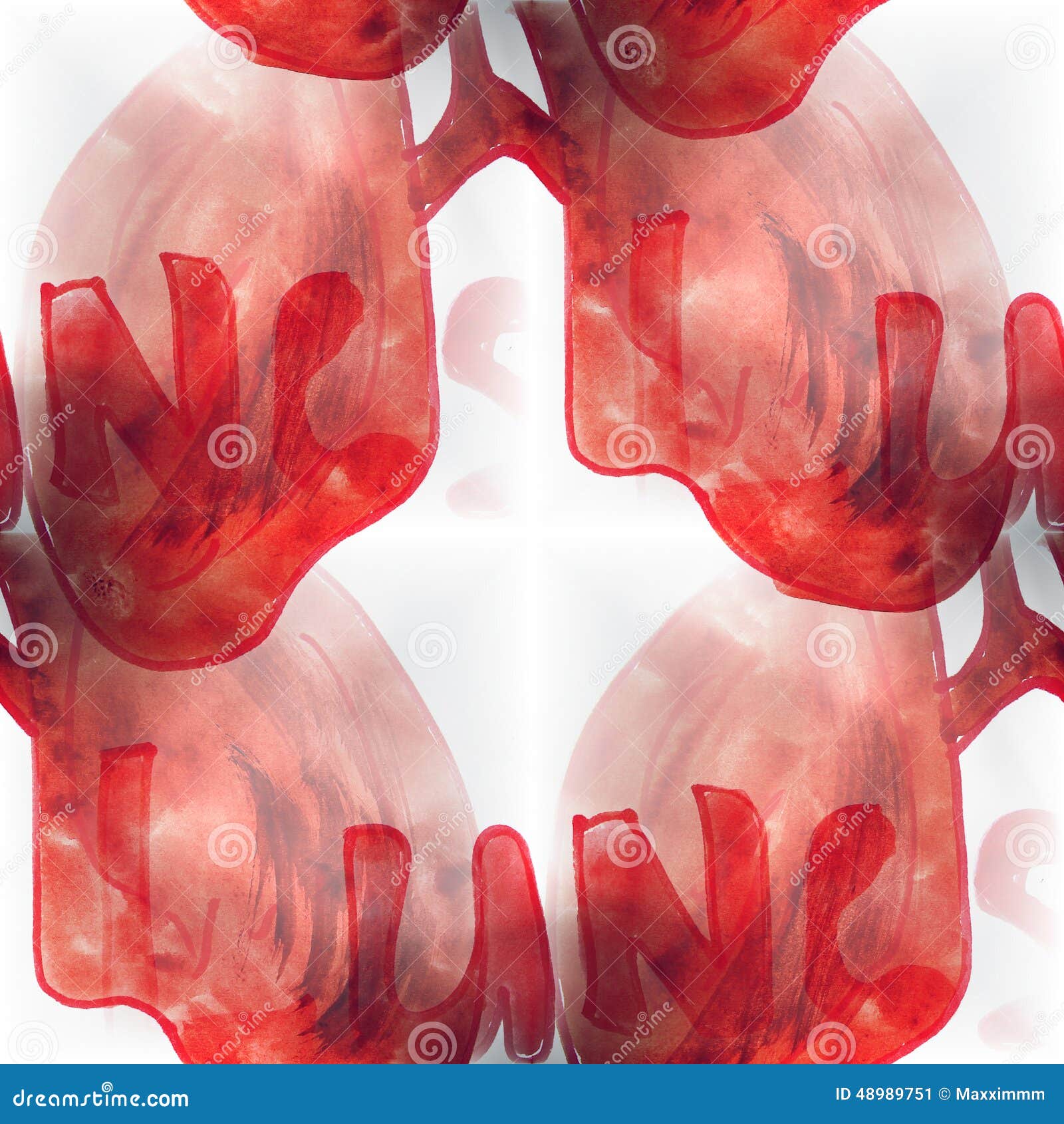 Mural Background Seamless Pattern Lungs Texture Stock Illustration ...