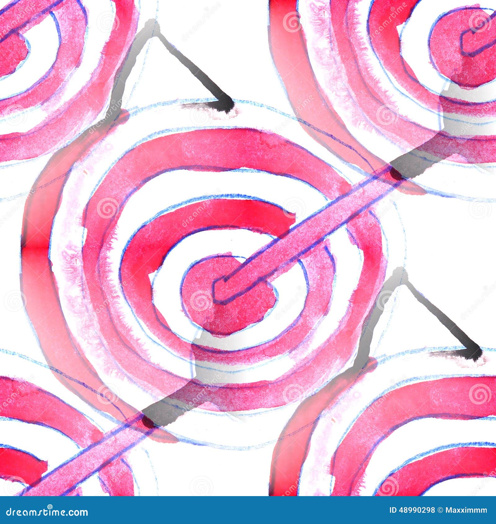 Mural Background Seamless Pattern Target Texture Stock Illustration ...