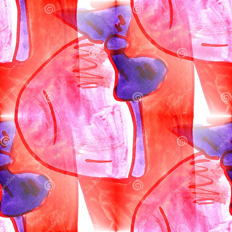 Mural Background Seamless Red Hat Pattern Stock Illustration ...