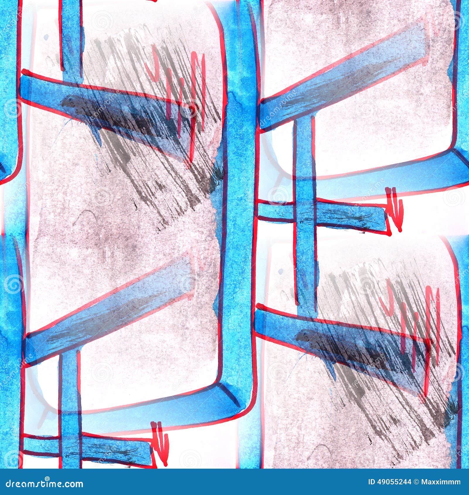 Mural Background Seamless Tv Set Pattern Stock Illustration ...