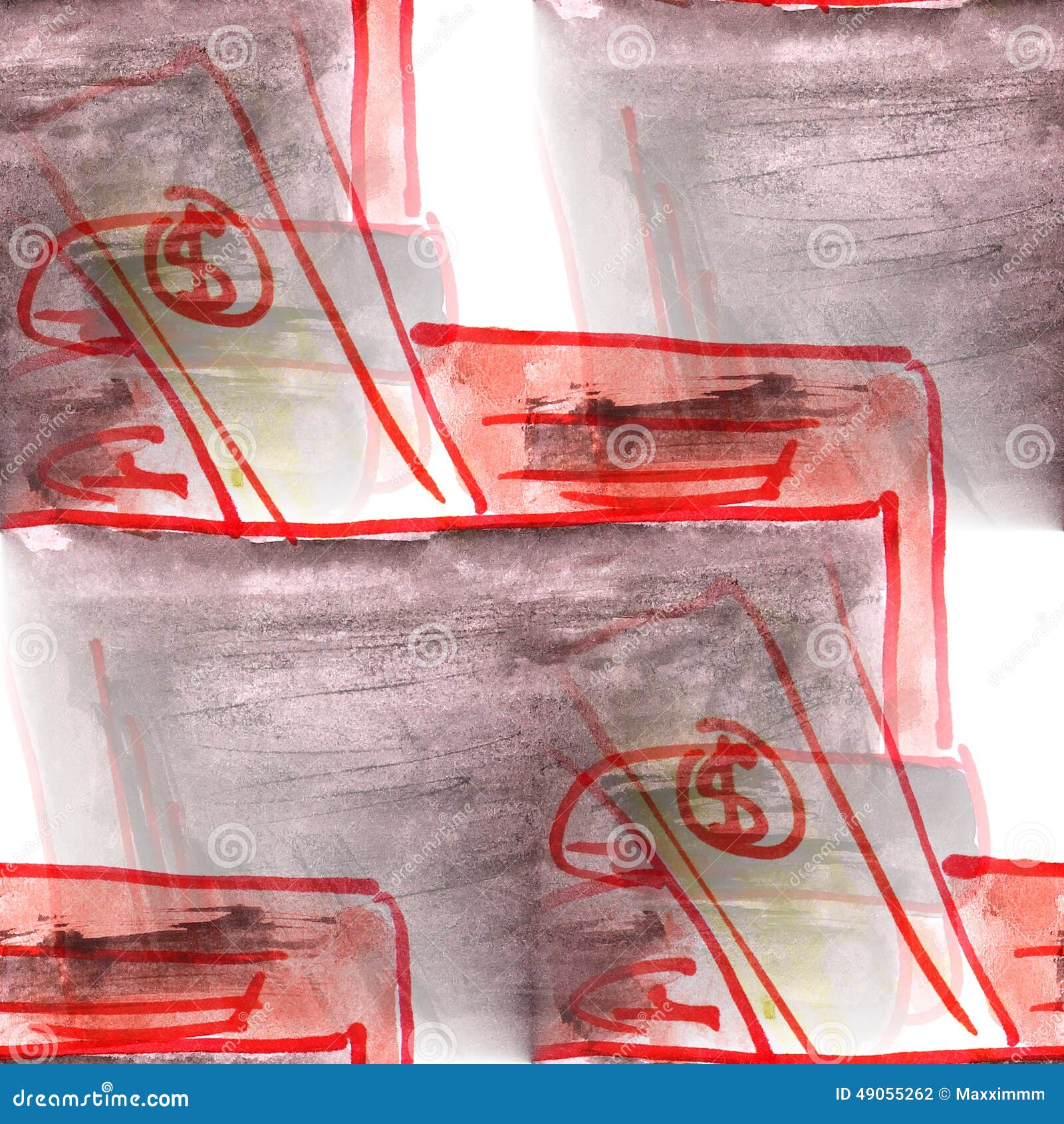 Mural Background Seamless Wallet Pattern Stock Illustration ...