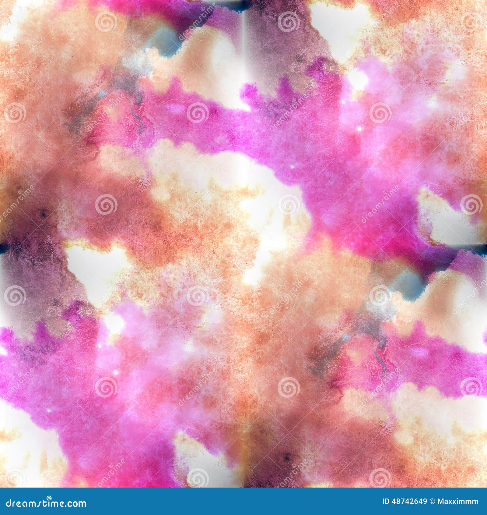 Mural Brown, Pink, Blue Seamless Pattern Stock Illustration ...