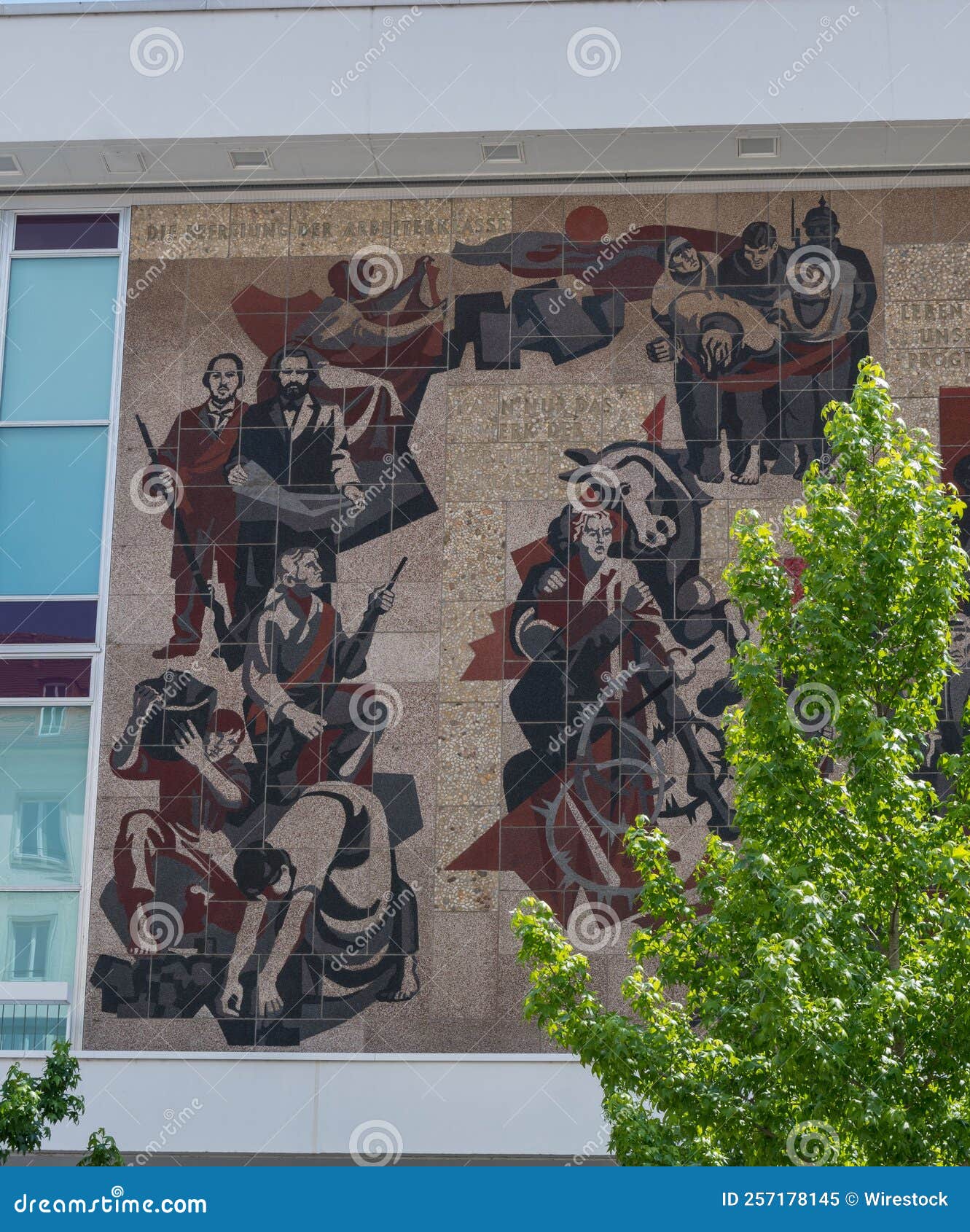 Mural about Communism in the Second World War between Germany and ...