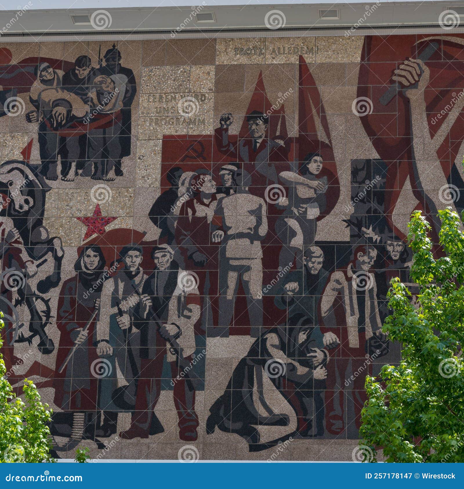 Mural about Communism in the Second World War between Germany and ...