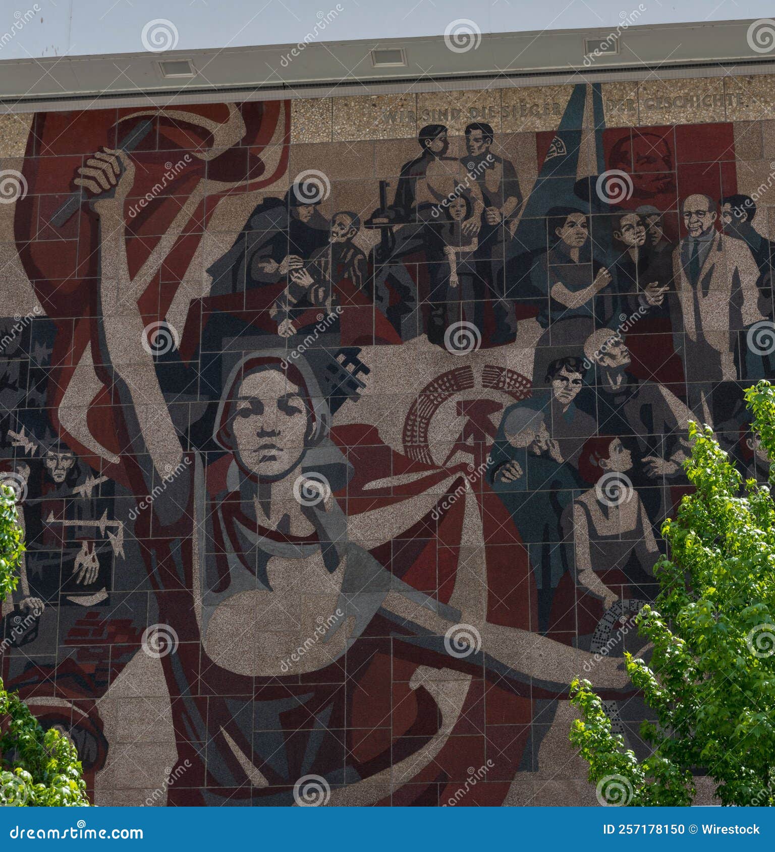 Mural about Communism in the Second World War between Germany and ...