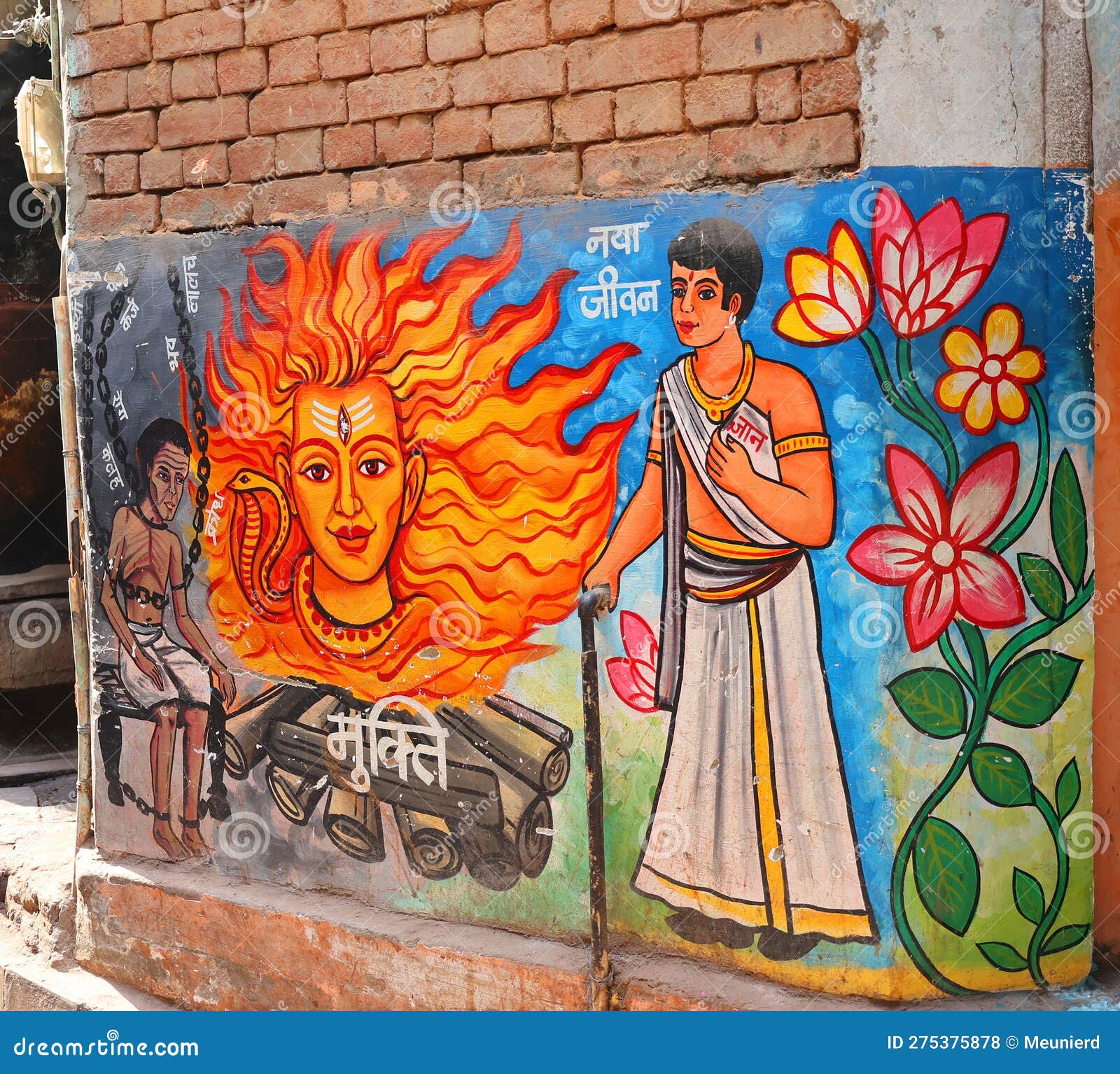 Mural Cycle of Death and Rebirth. Samsara Editorial Stock Photo - Image ...