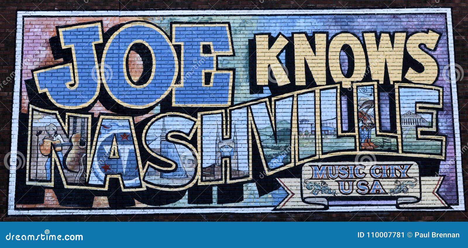 Mural De Joe Knows Nashville Foto editorial - Imagen de represente ...