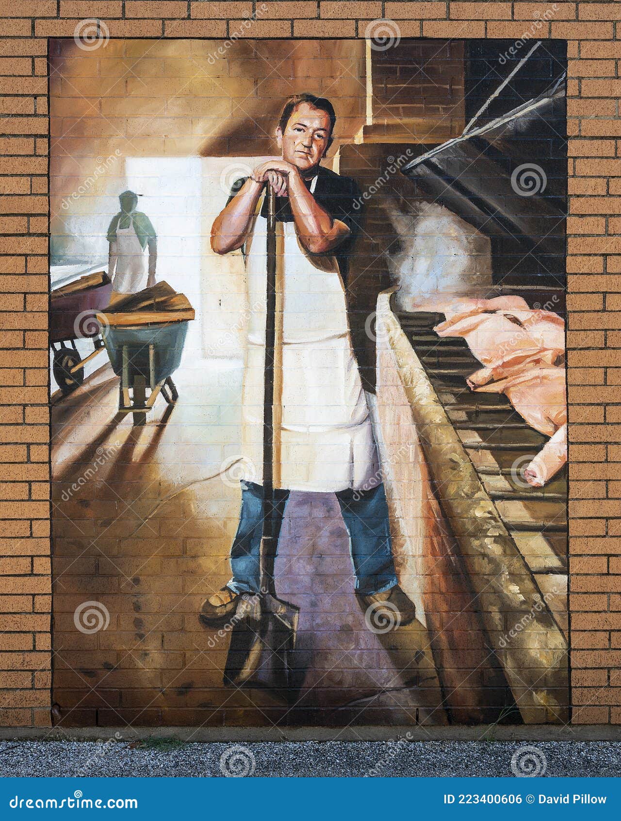 Mural Featuring Third Generation Pitmaster Sam Jones on an Outside ...