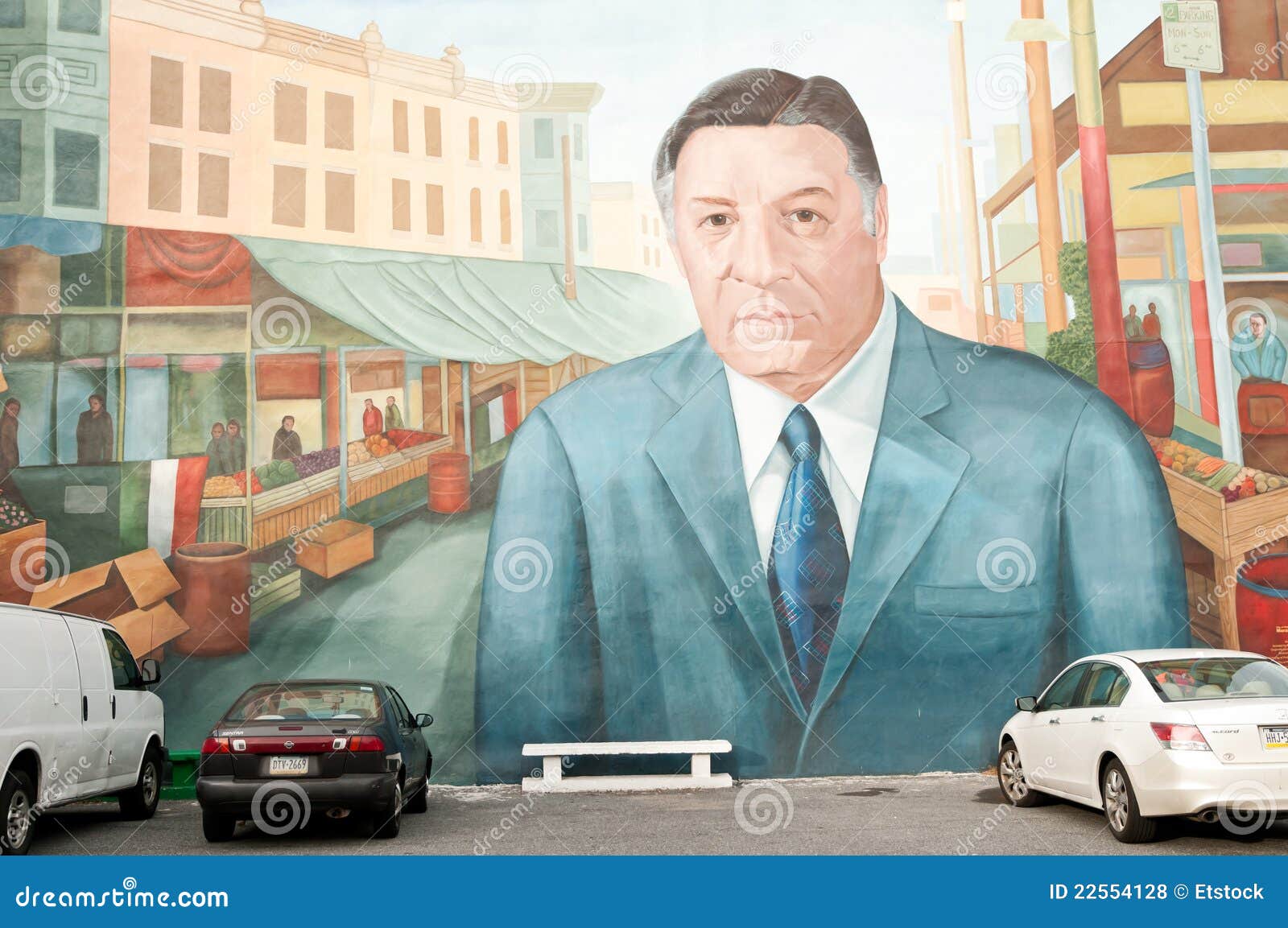 Mural with Frank Rizzo, Former Philadelphia Mayor Editorial Stock Photo ...