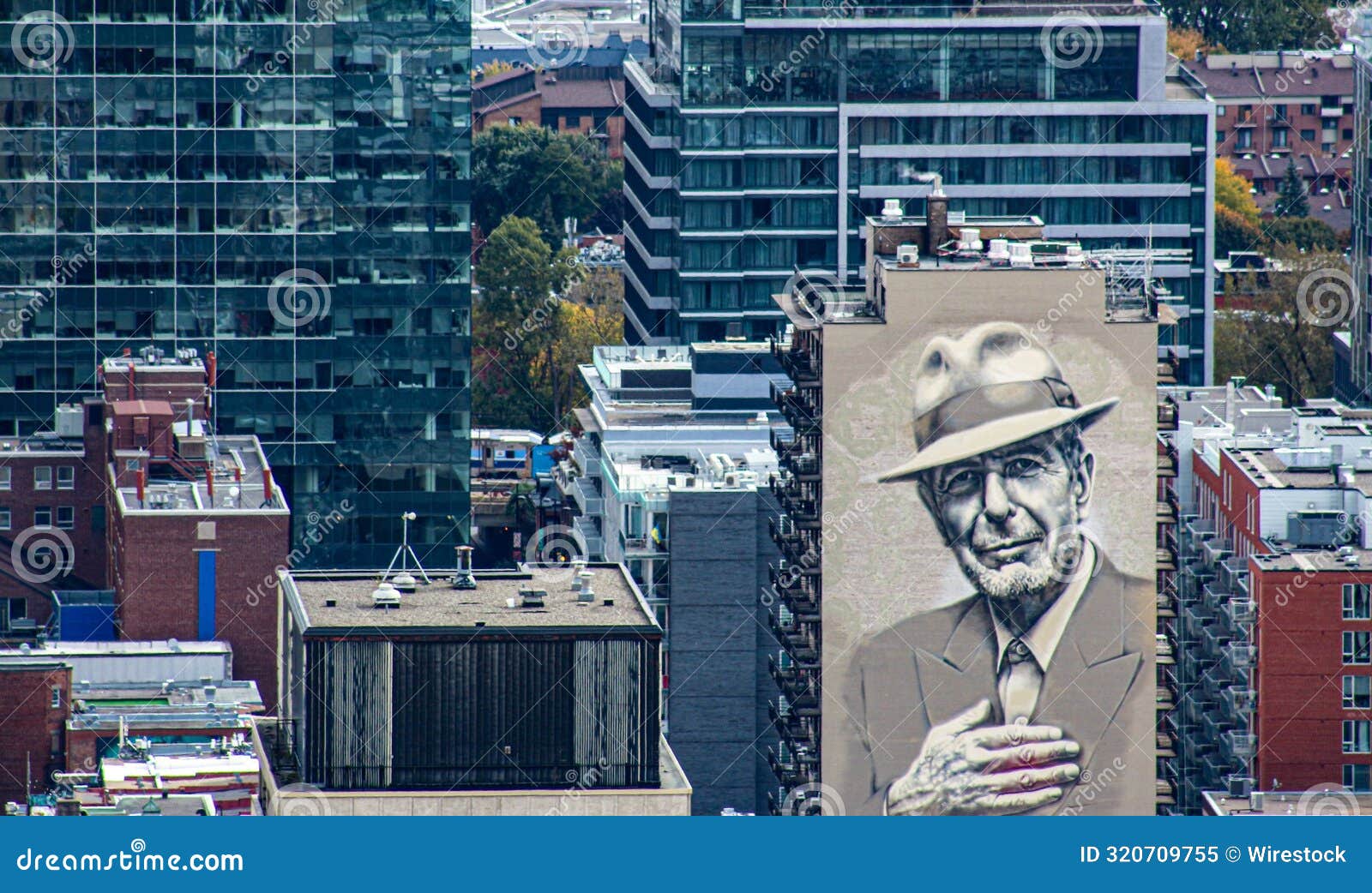 Mural of a Man in a Hat on a Building Wall Editorial Image - Image of ...
