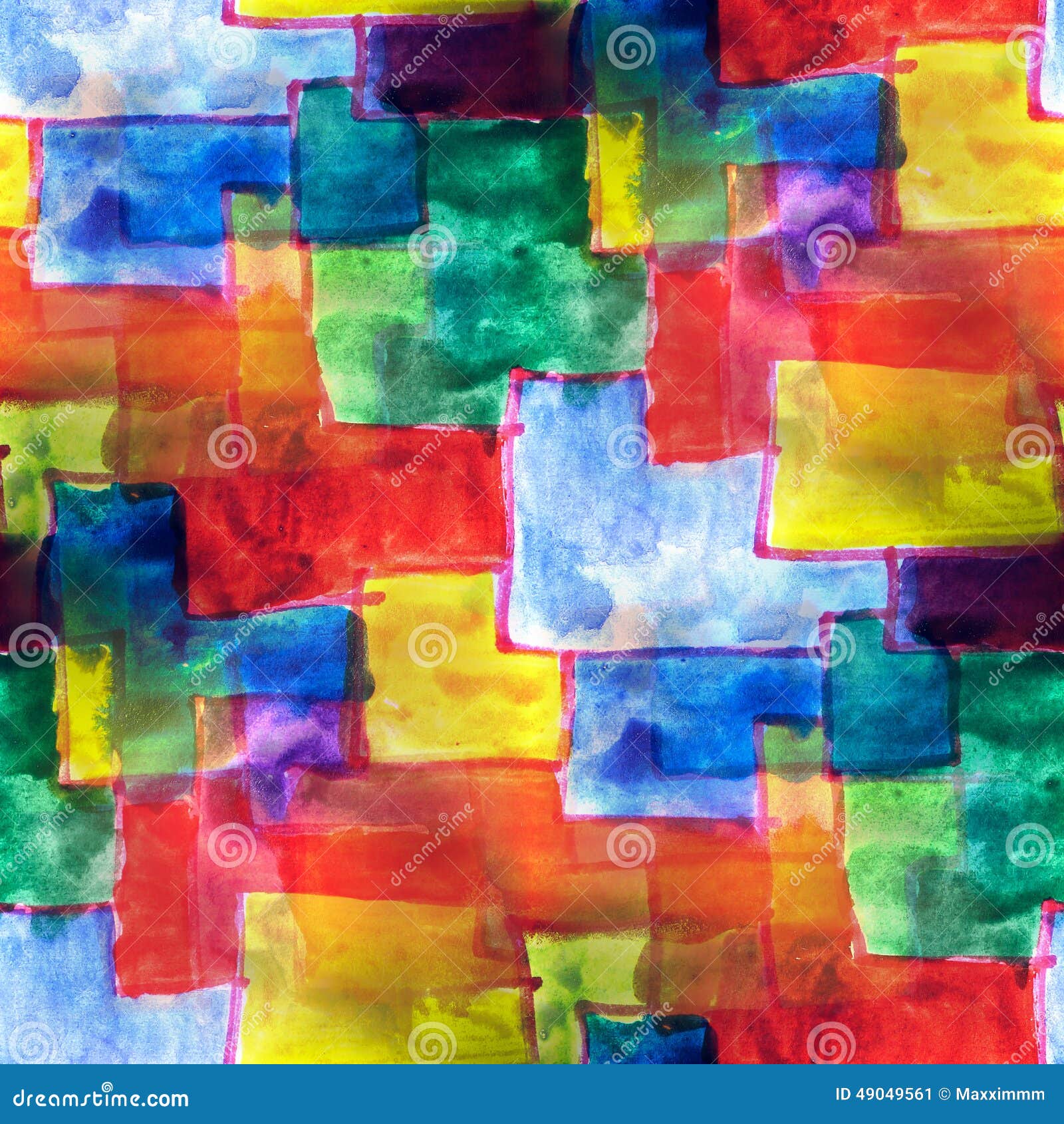 Mural Multicolored Squares Background Seamless Stock Illustration ...