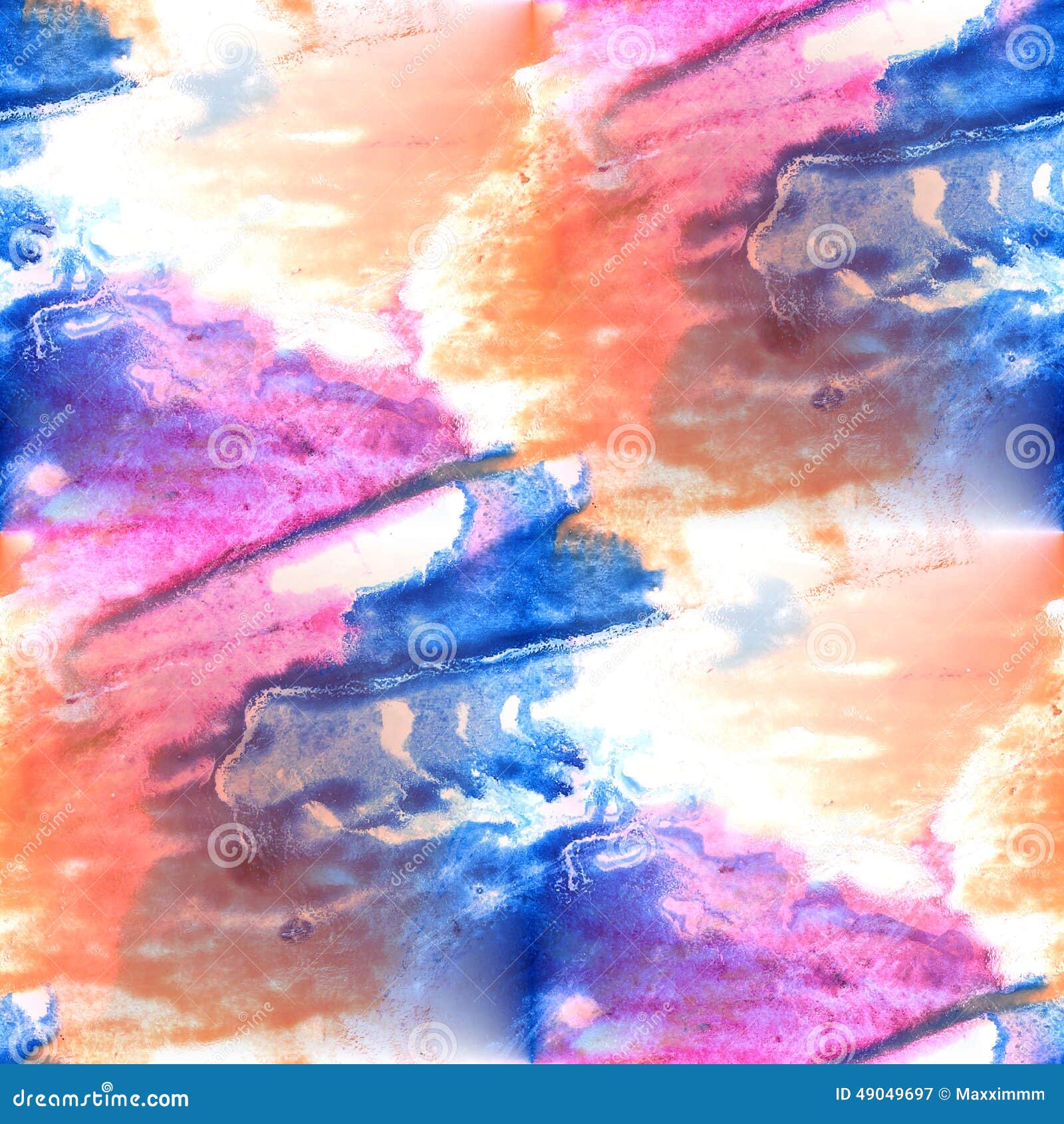 Mural Pink, Blue, Yellow Background Seamless Stock Illustration ...