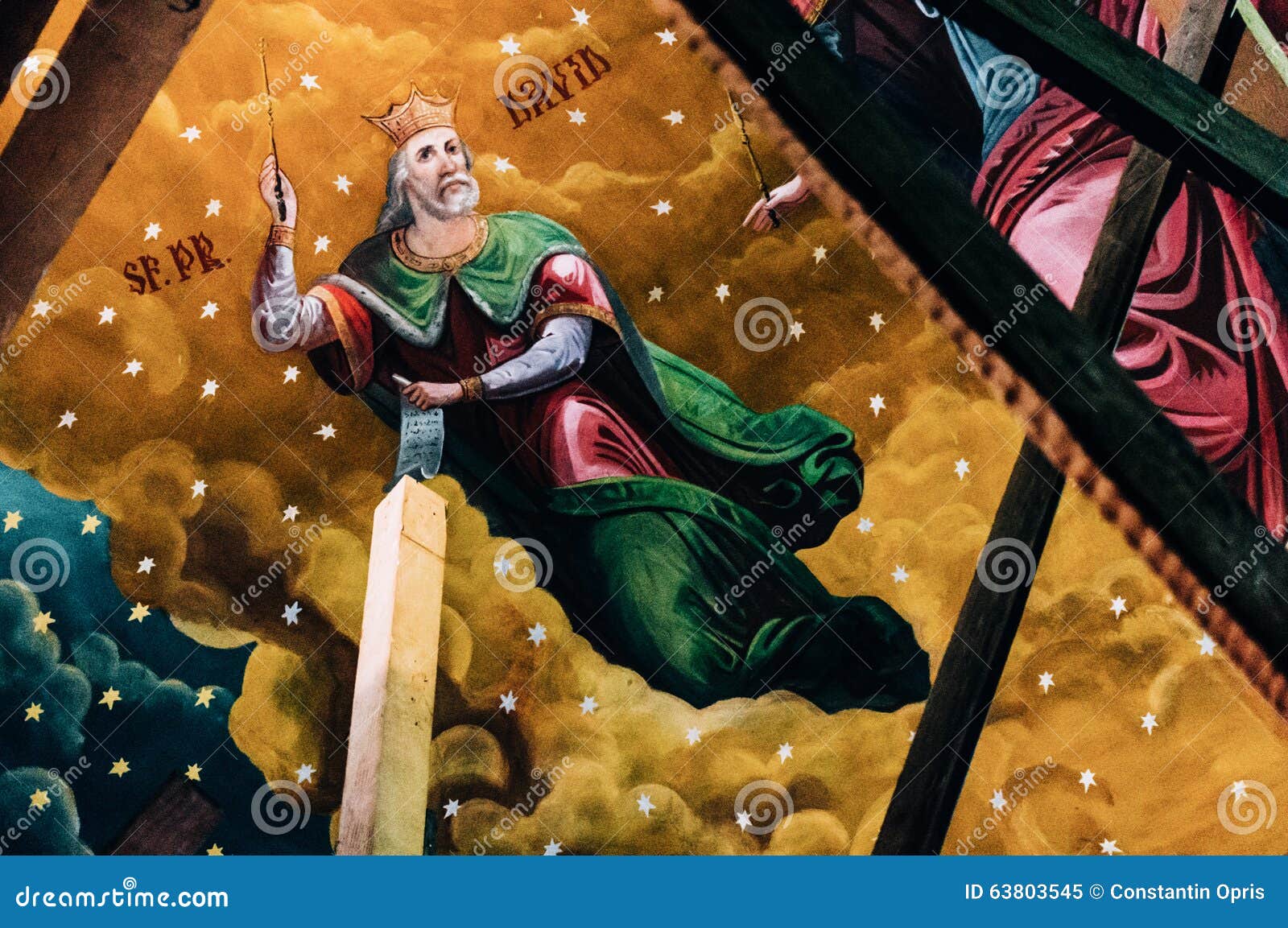 Mural of Saint David stock image. Image of indoor, holy - 63803545